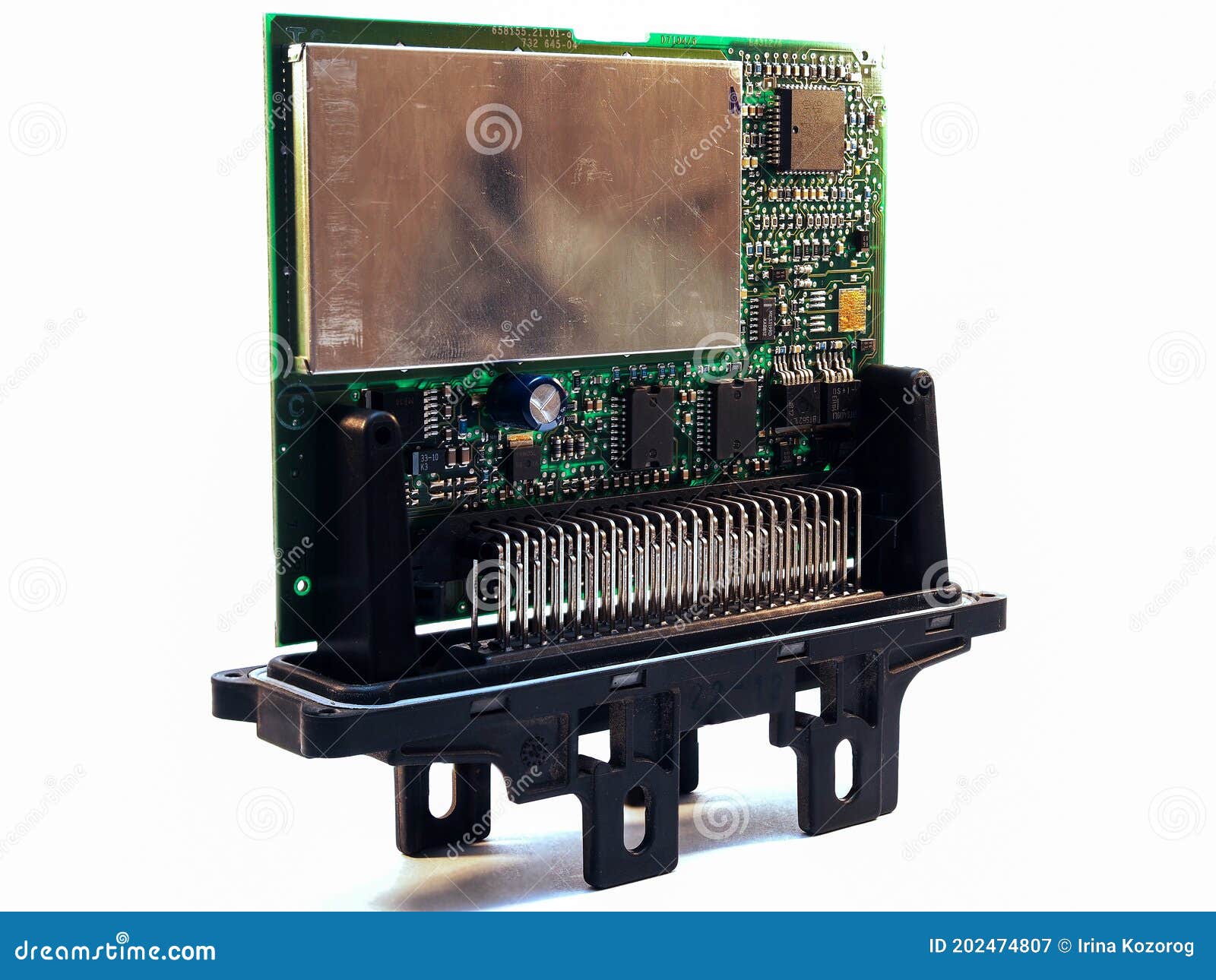 Electronic Board. Chips on Printed Circuit Board Stock Image - Image of ...