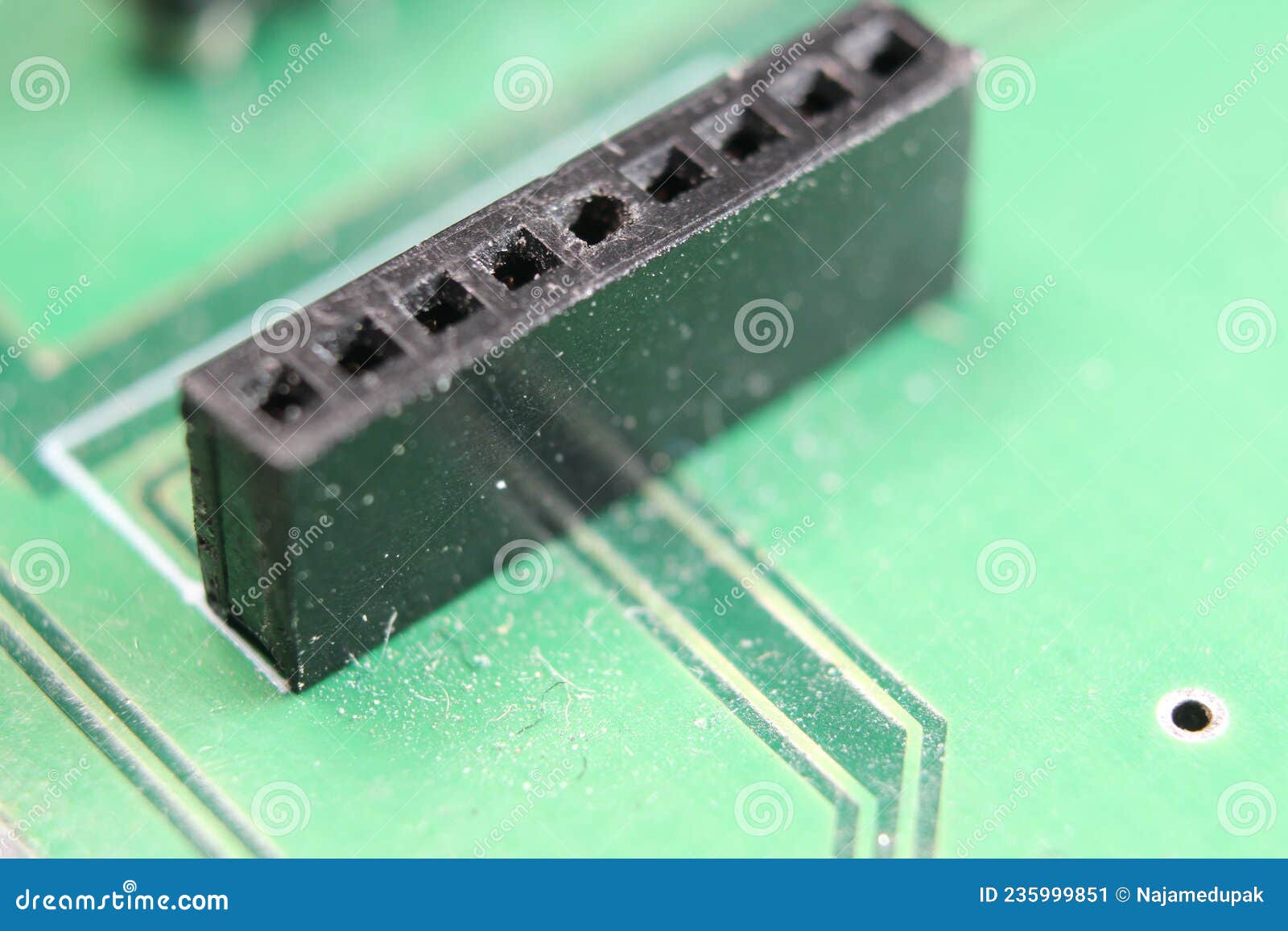 Electronic Board with Circuit Lines and Chip Stock Image - Image of ...