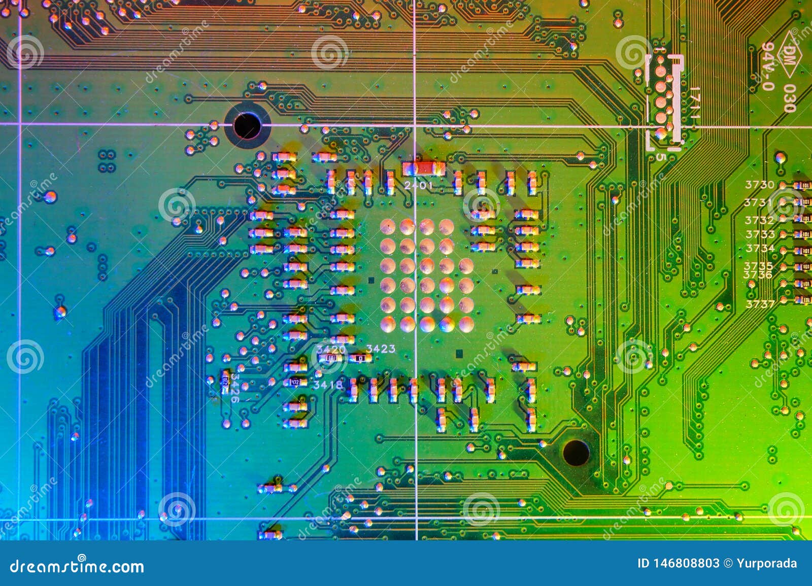 Electronic Board Design, Motherboard Digital Chip. Tech Science ...
