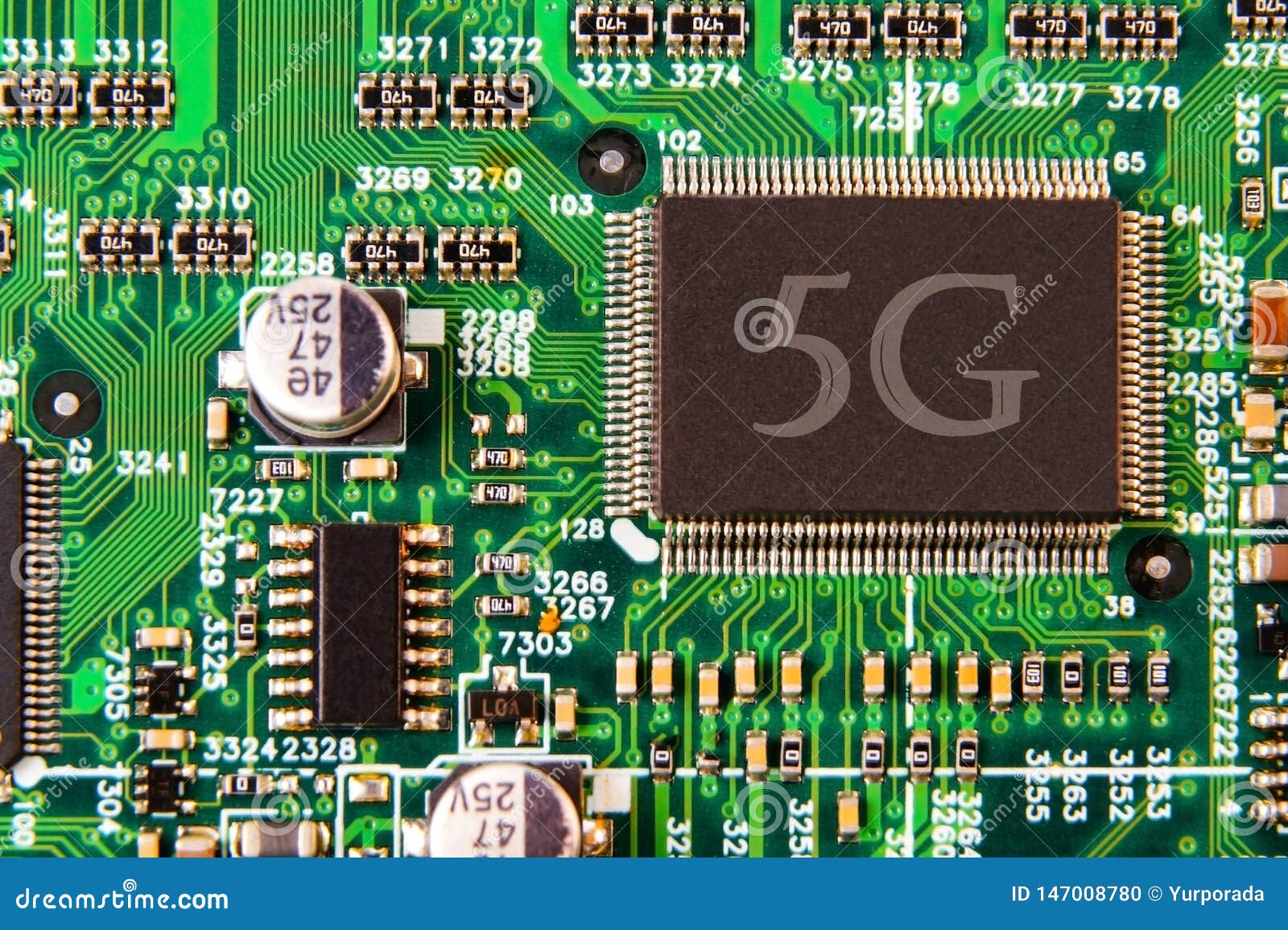 Electronic Board Design, Motherboard Digital Chip. Tech Science ...