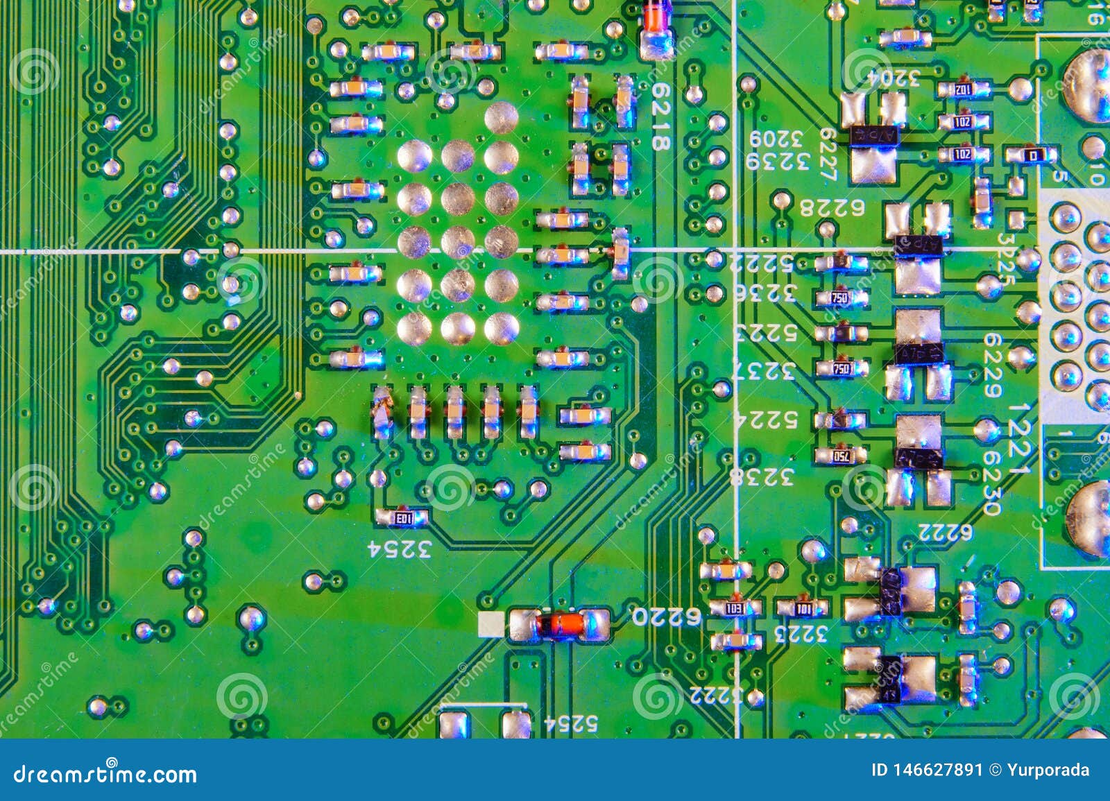 Electronic Board Design, Motherboard Digital Chip. Tech Science ...