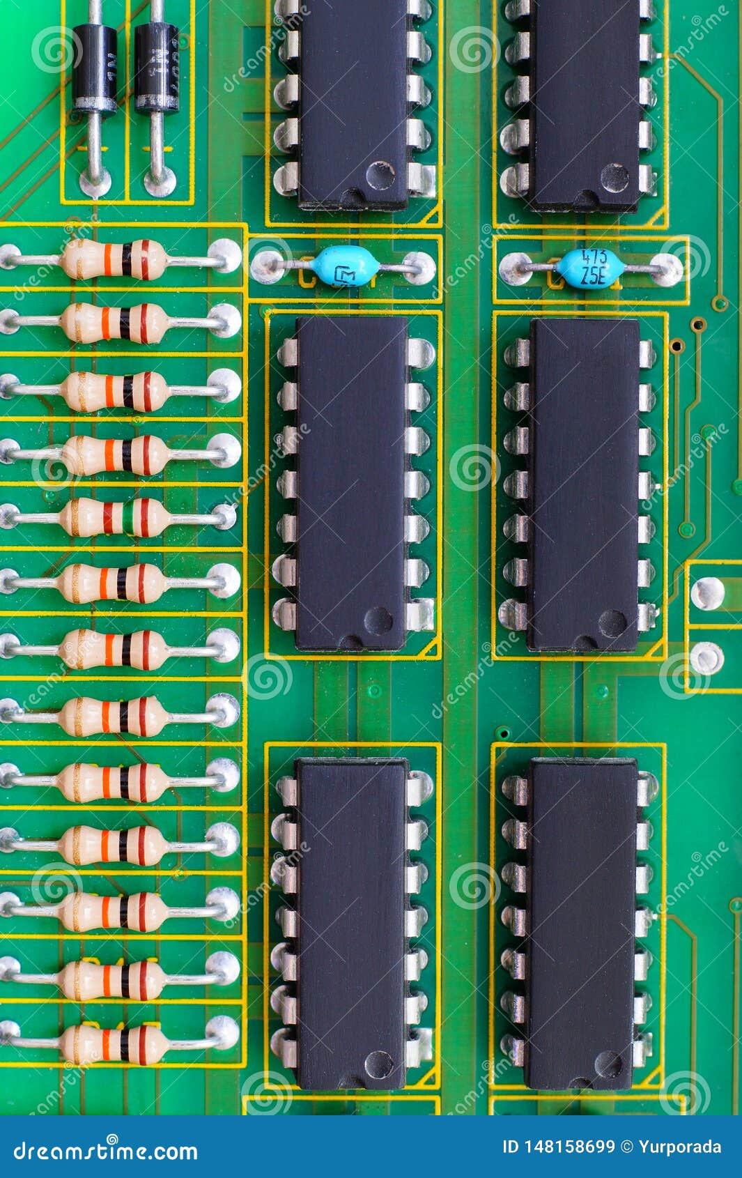 Electronic Board Design, Motherboard Digital Chip. Tech Science ...