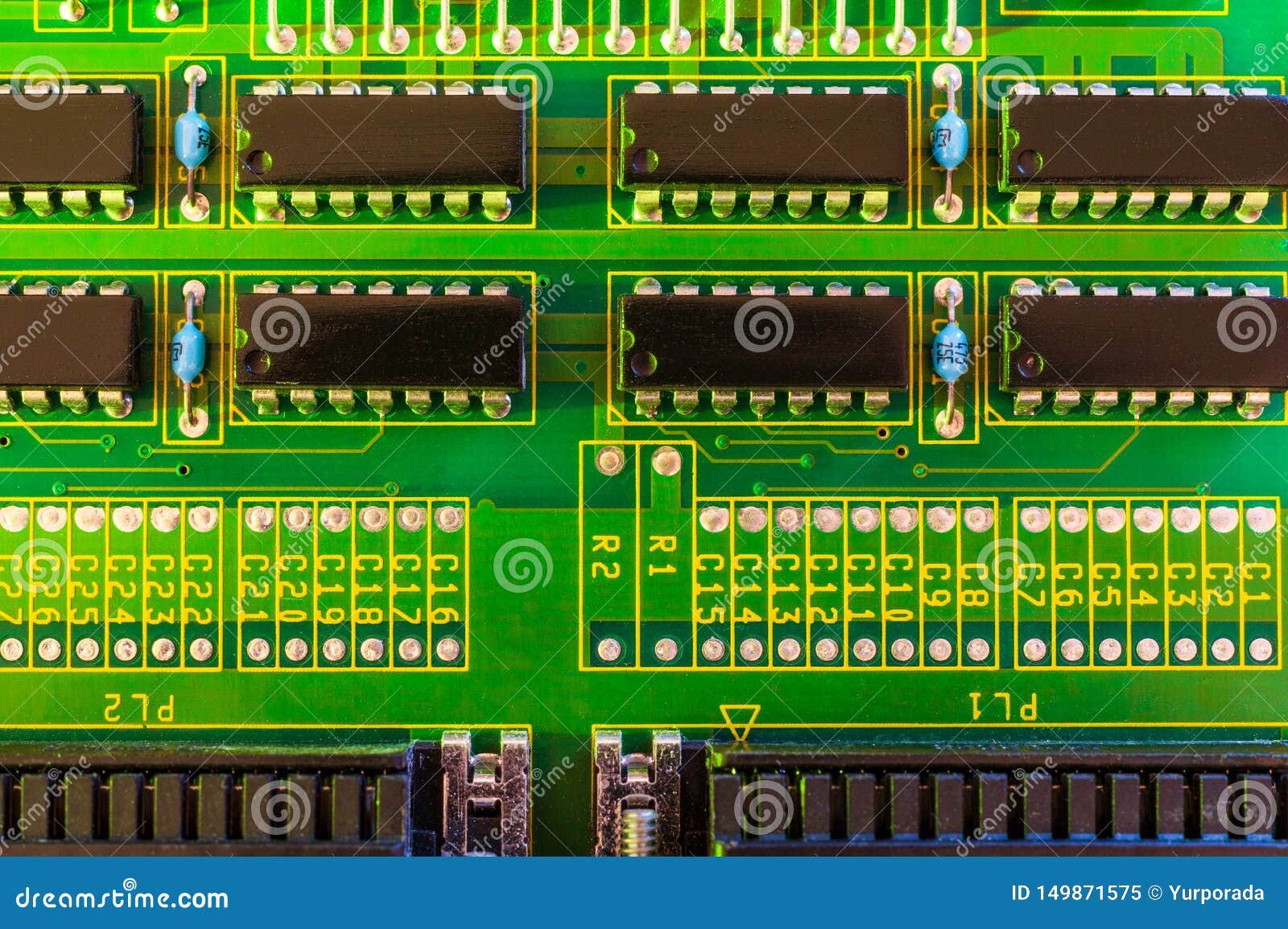 Electronic Board Design, Motherboard Digital Chip. Tech Science ...