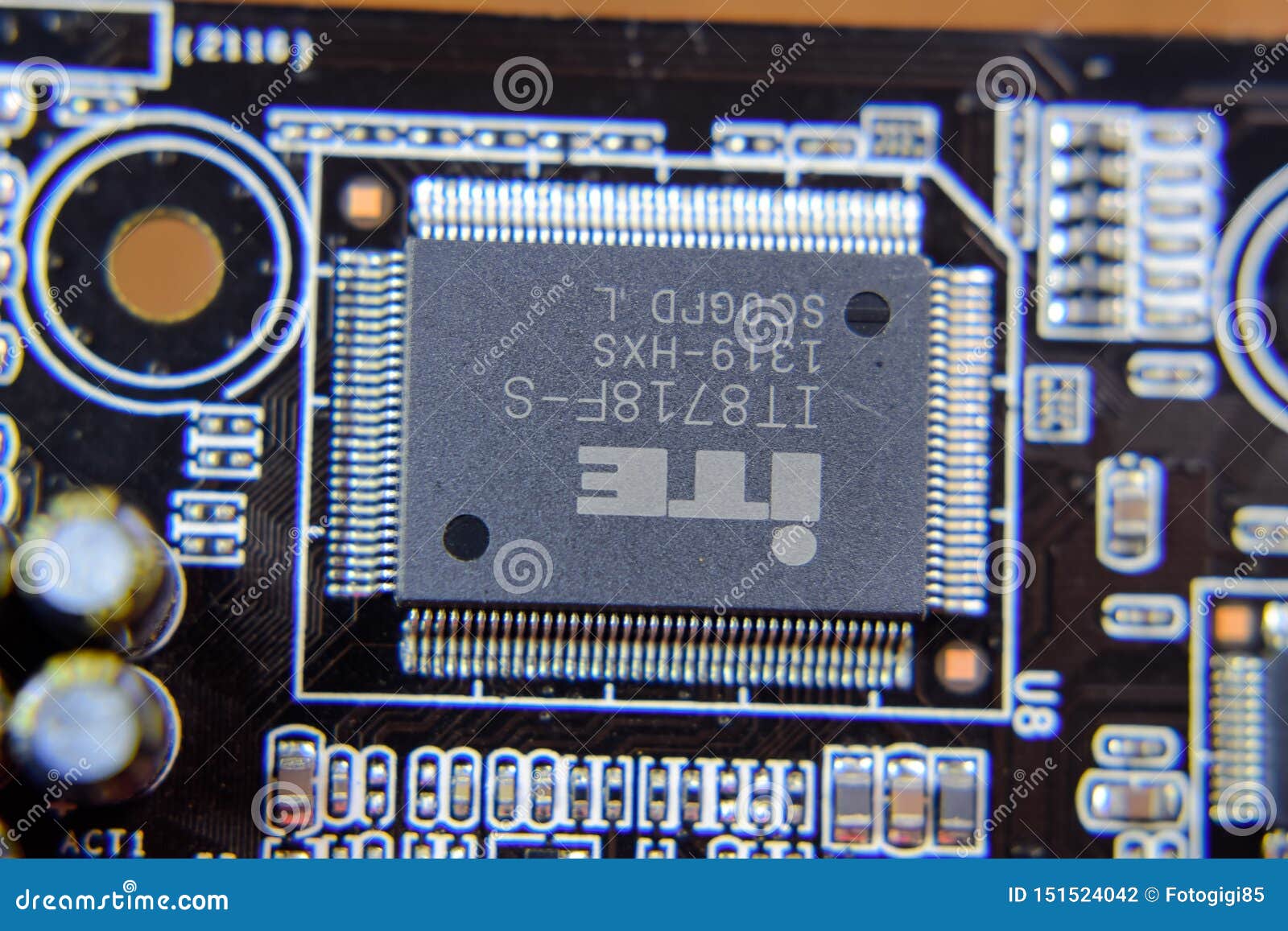 Electronic Board with Electrical Components. Electronics of Computer ...