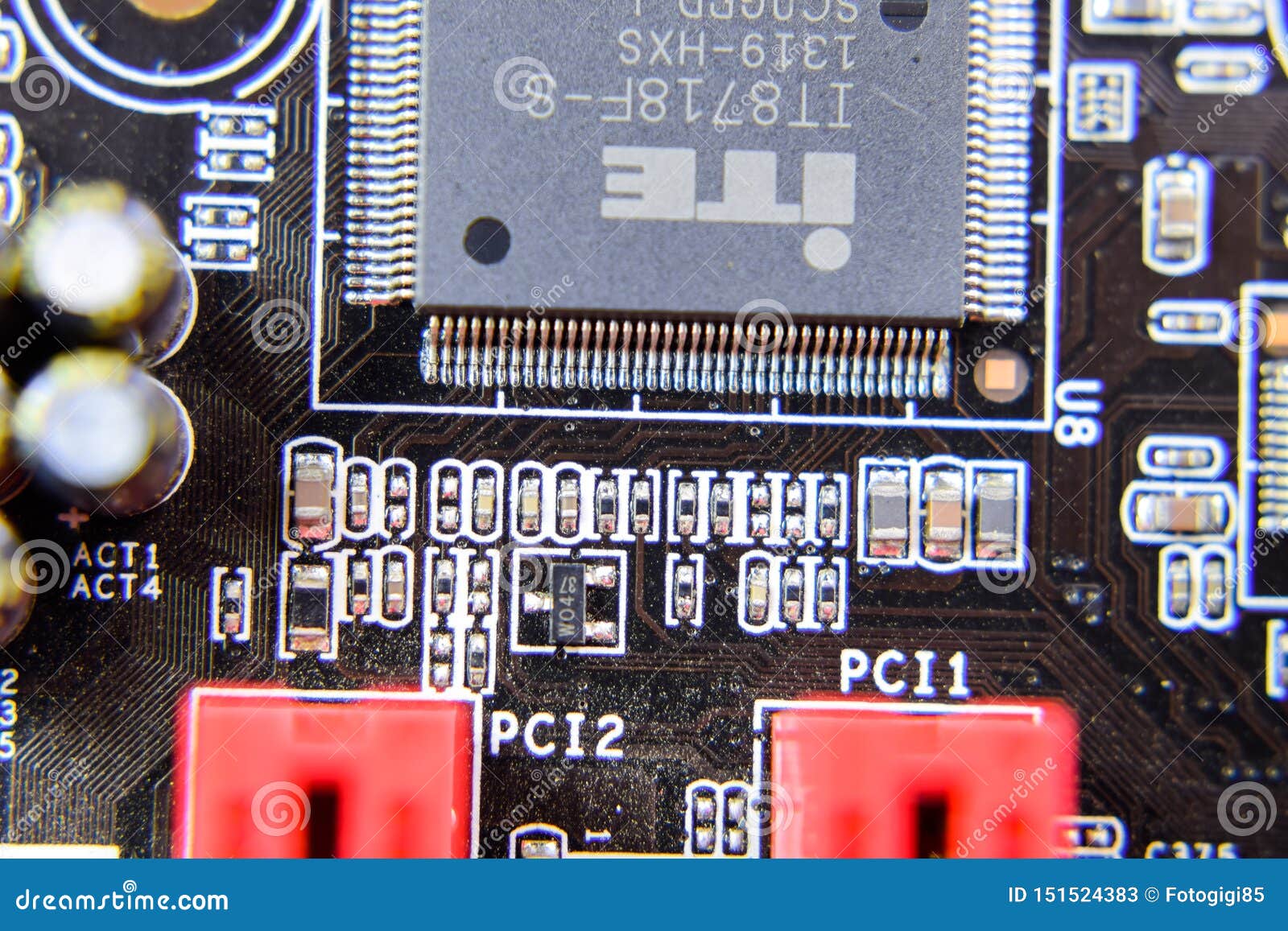 Electronic Board with Electrical Components. Electronics of Computer ...