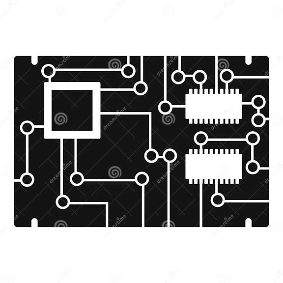 Electronic Board Icon Simple Stock Vector - Illustration of microchip ...