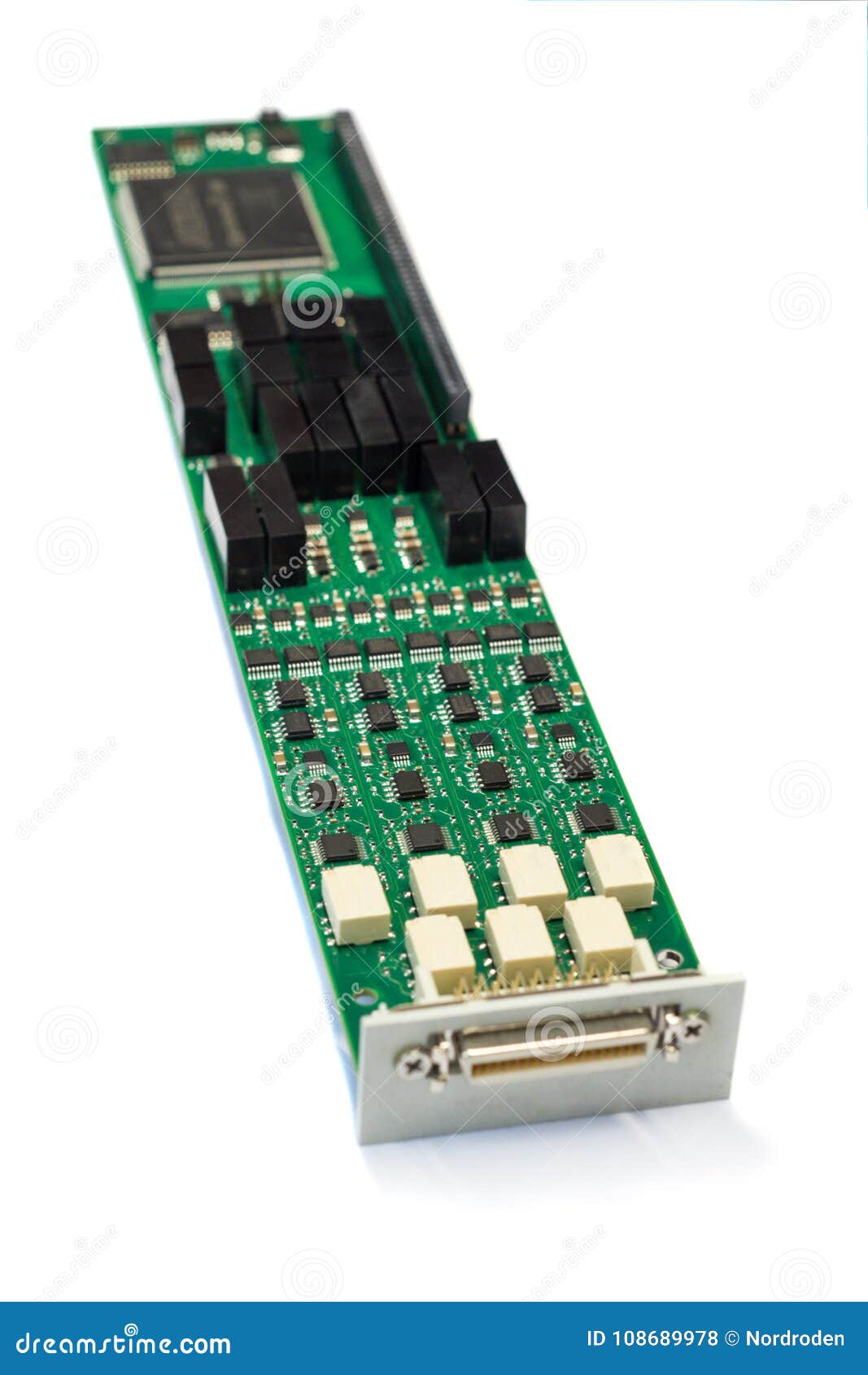Electronic Board with Installed Electronic Components. Stock Photo ...
