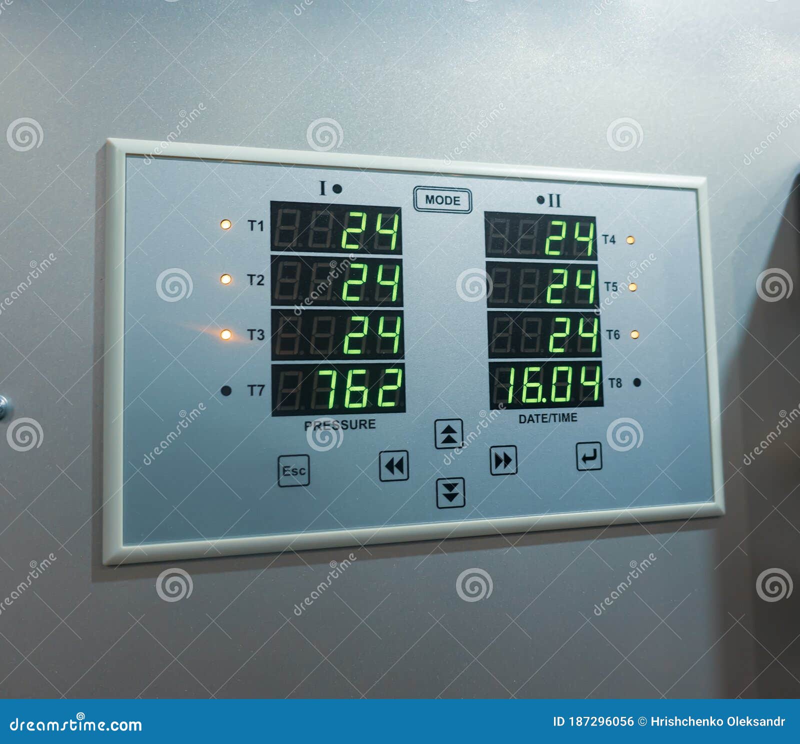 Electronic Board of Measuring Instruments and Regulators Stock Photo ...