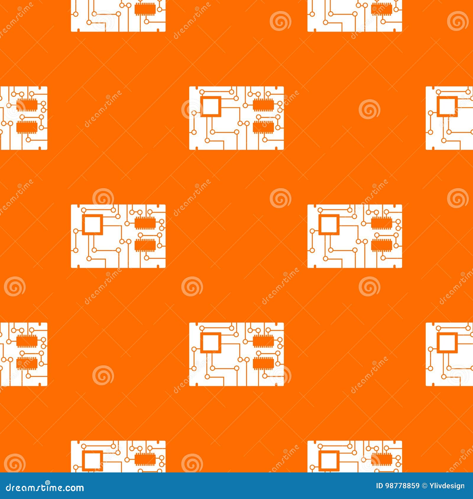 Electronic Board Pattern Seamless Stock Vector - Illustration of ...