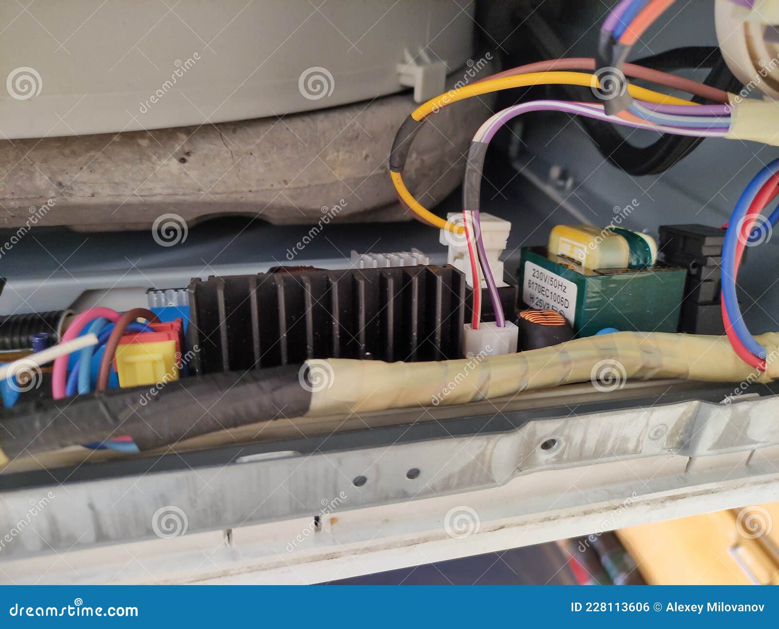 Electronic Board in the Washing Machine Stock Photo - Image of ...