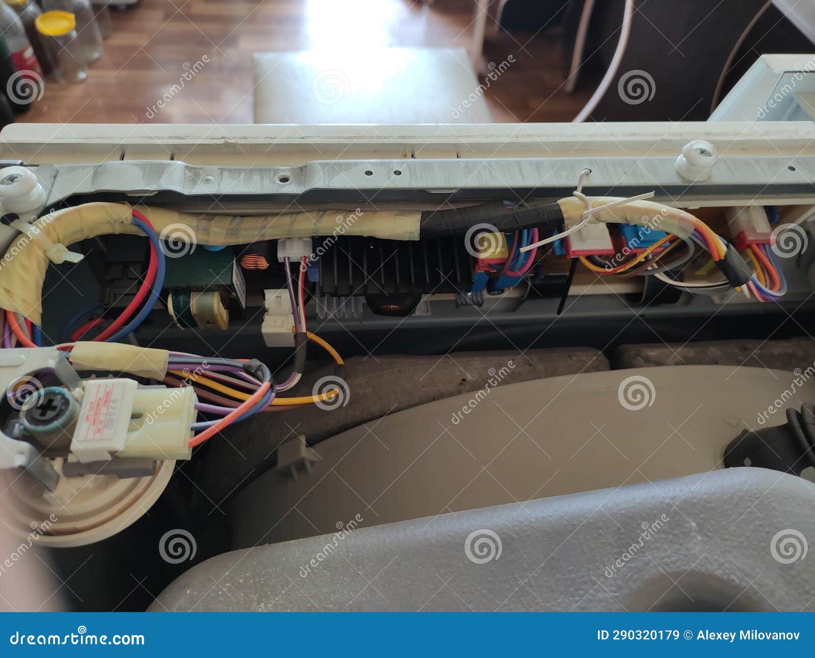 Electronic Board in the Washing Machine Stock Image - Image of ...