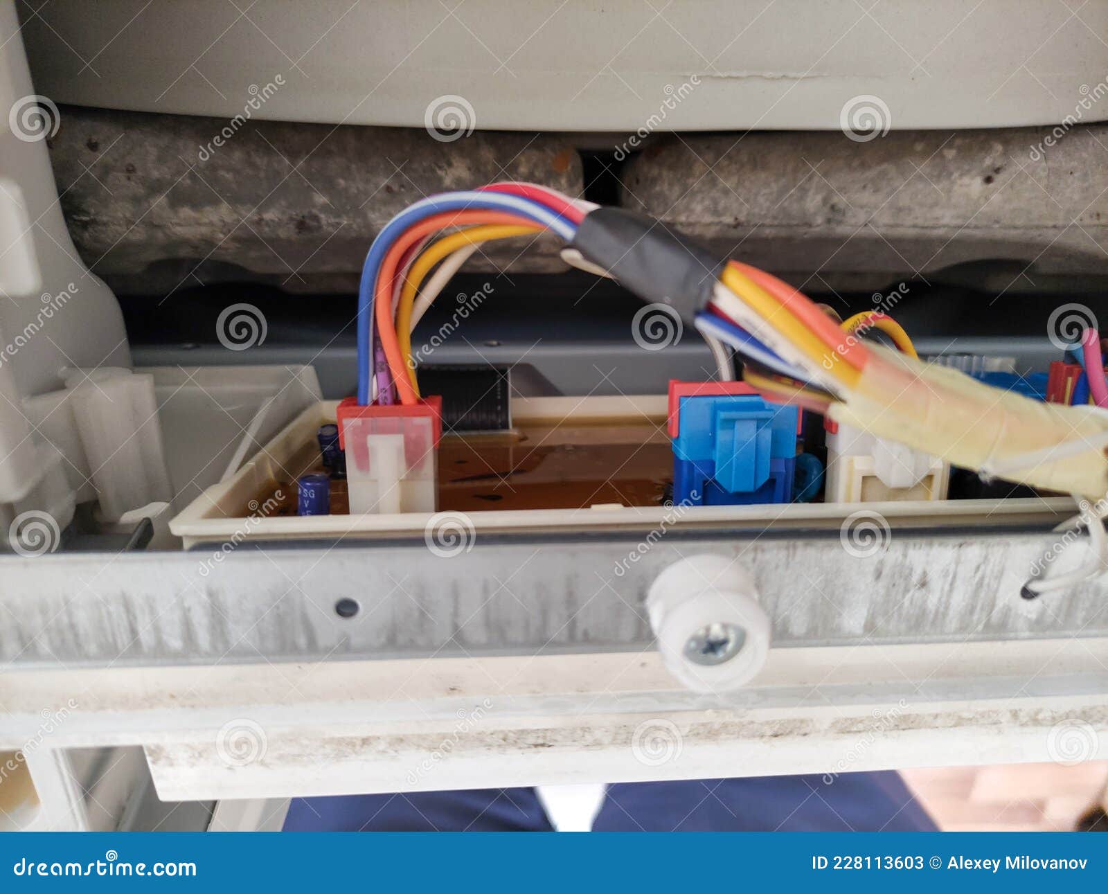 Electronic Board in the Washing Machine Stock Image - Image of business ...