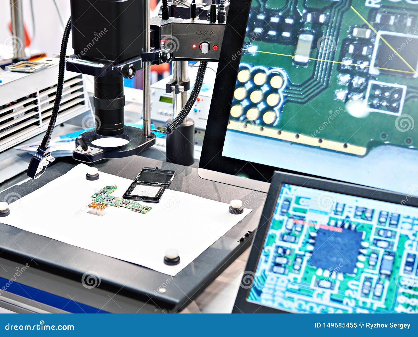The Computer Chip Under The Microscope