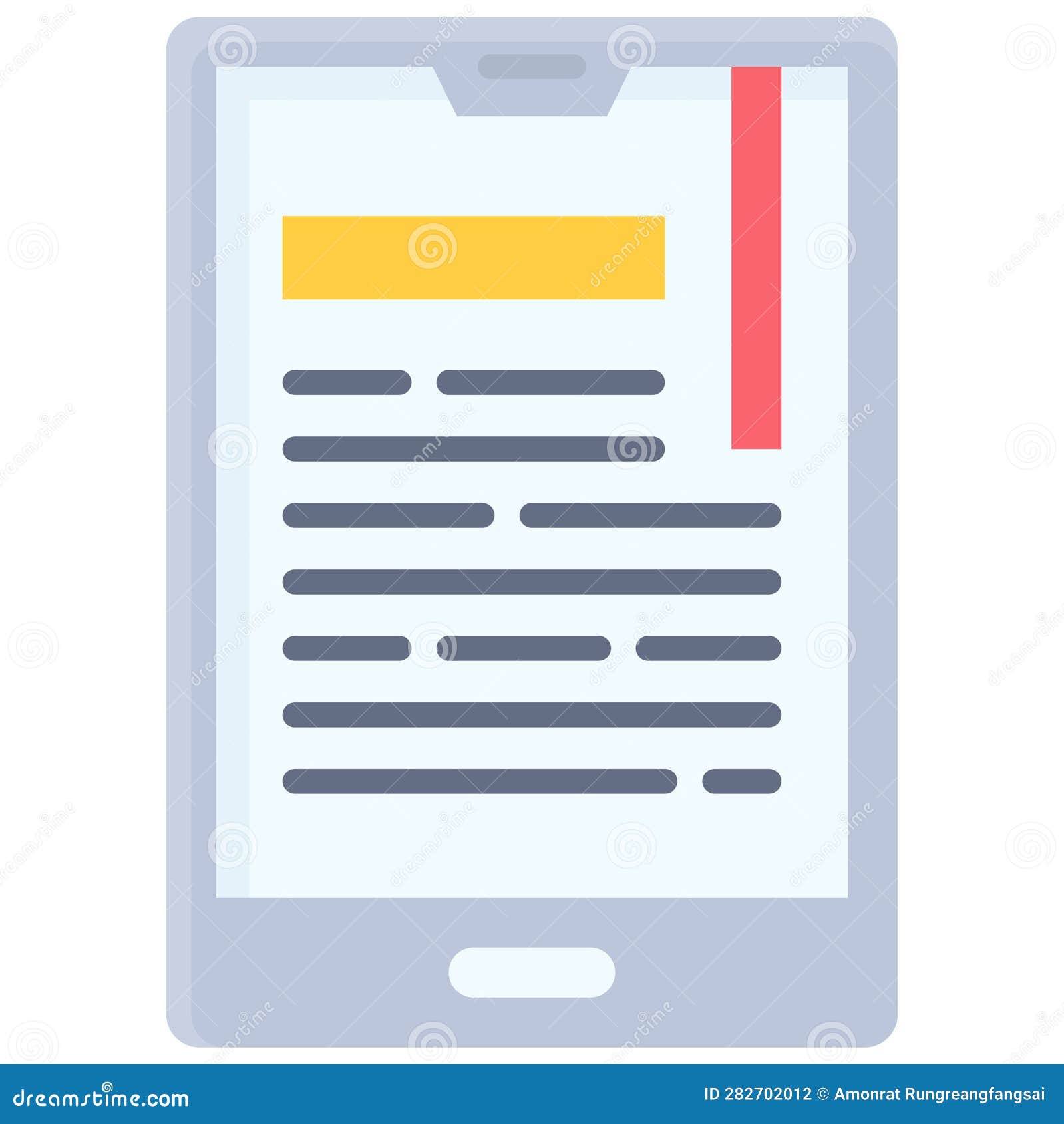 Electronic Book Icon, High School Related Vector Illustration Stock ...