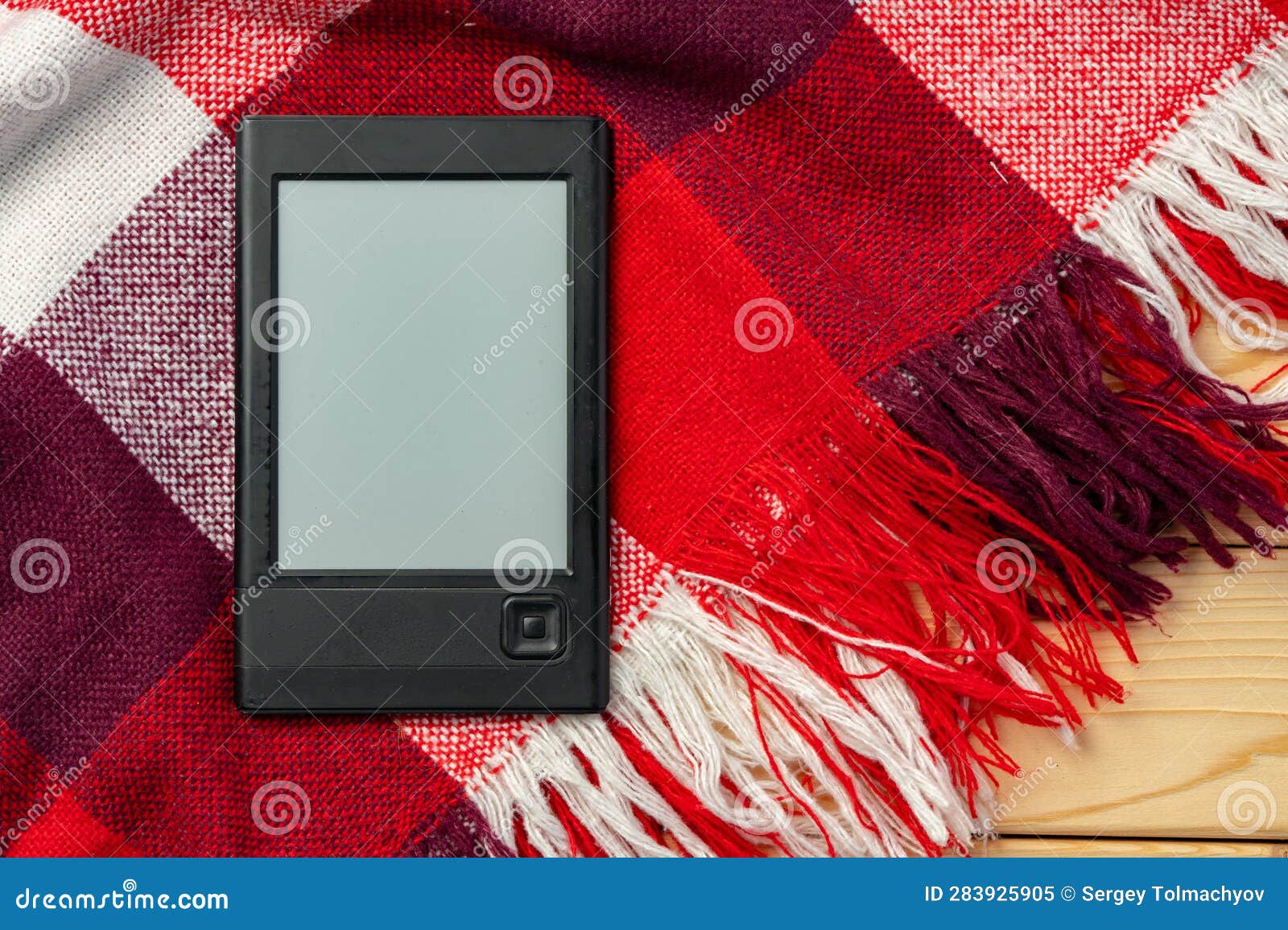 Electronic Book Reader Device Top View Copy Space Stock Image - Image ...