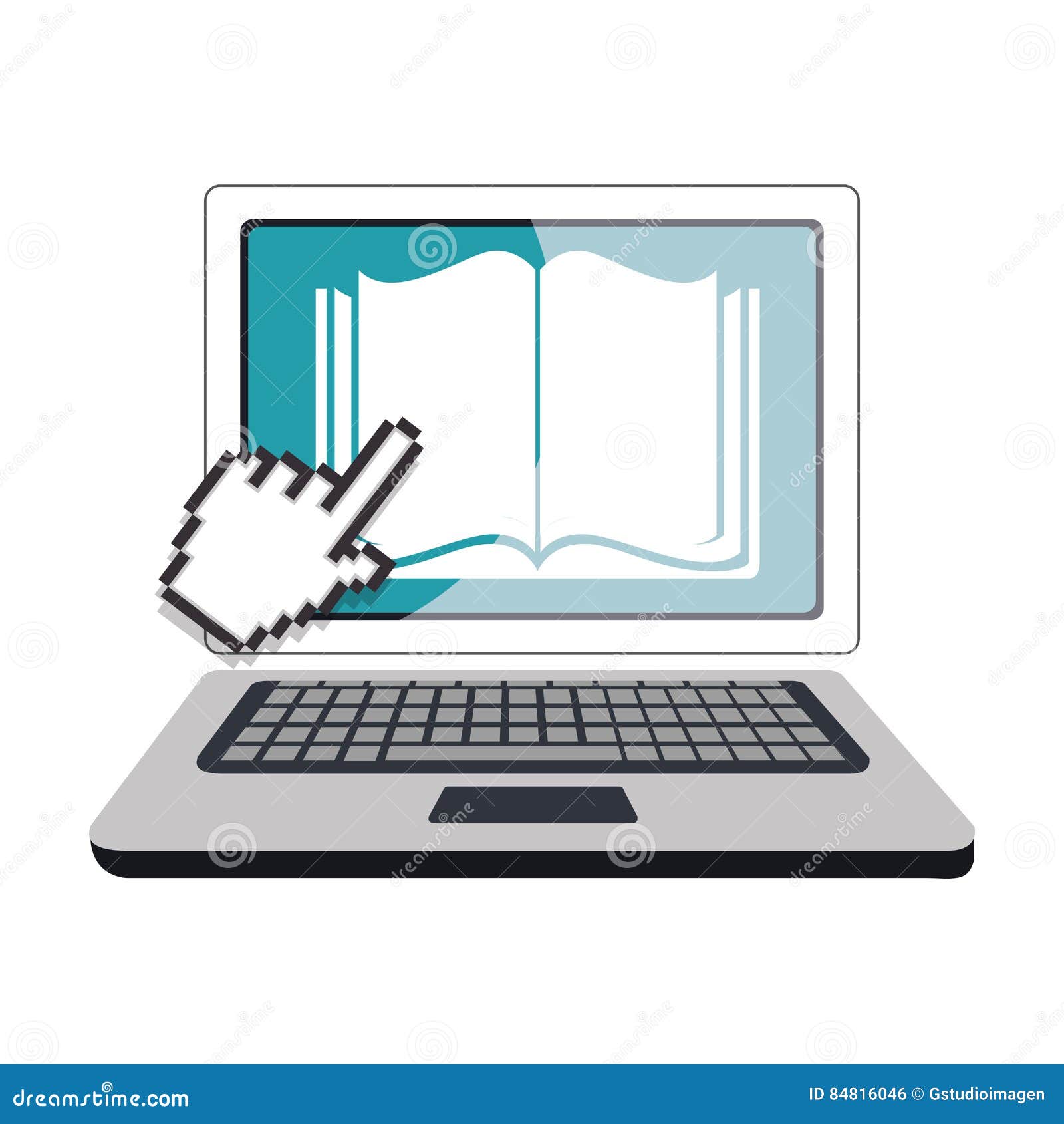 Electronic Book Technology Icon Stock Illustration - Illustration of ...