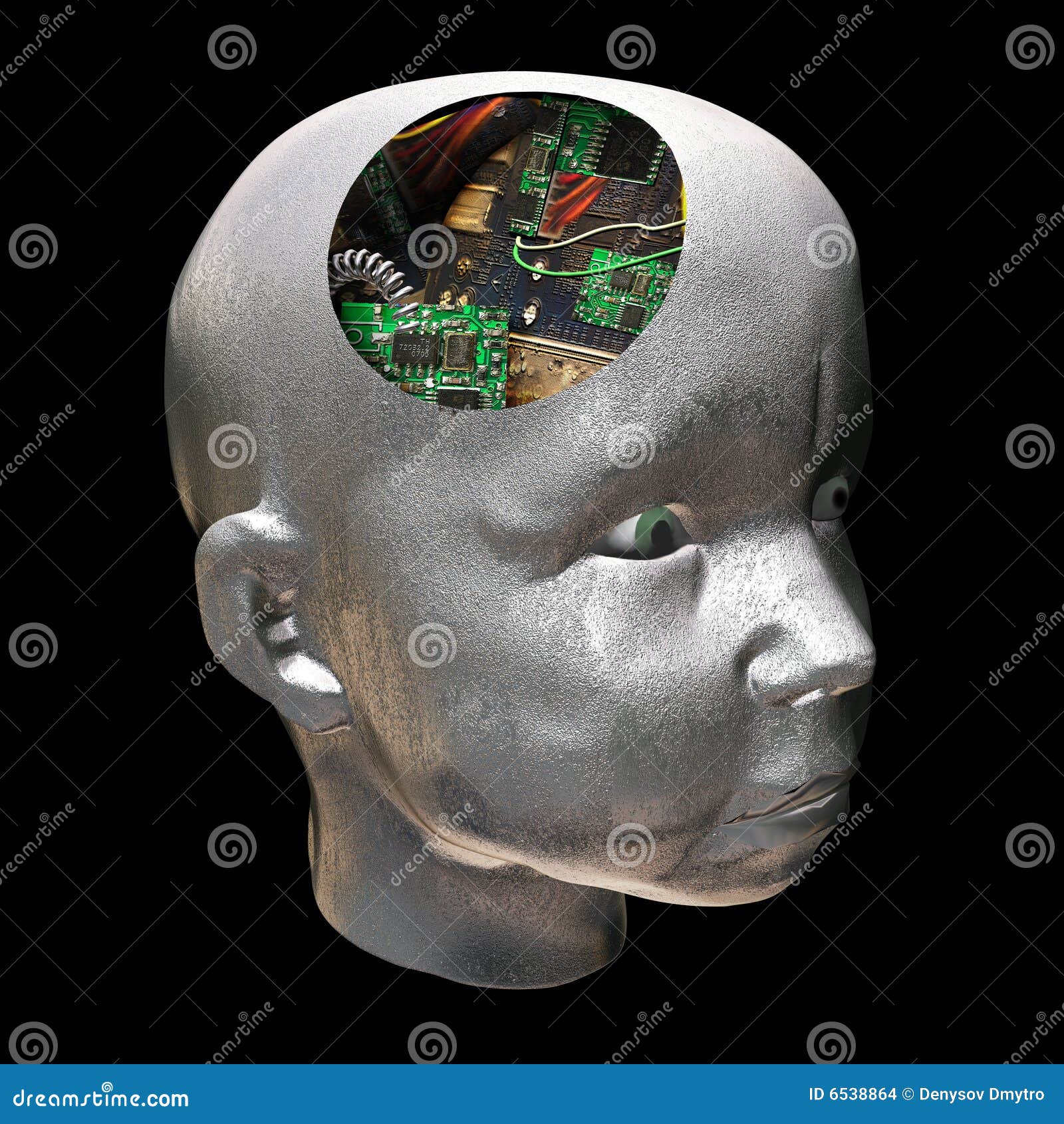 Electronic brain stock illustration. Illustration of engineer - 6538864