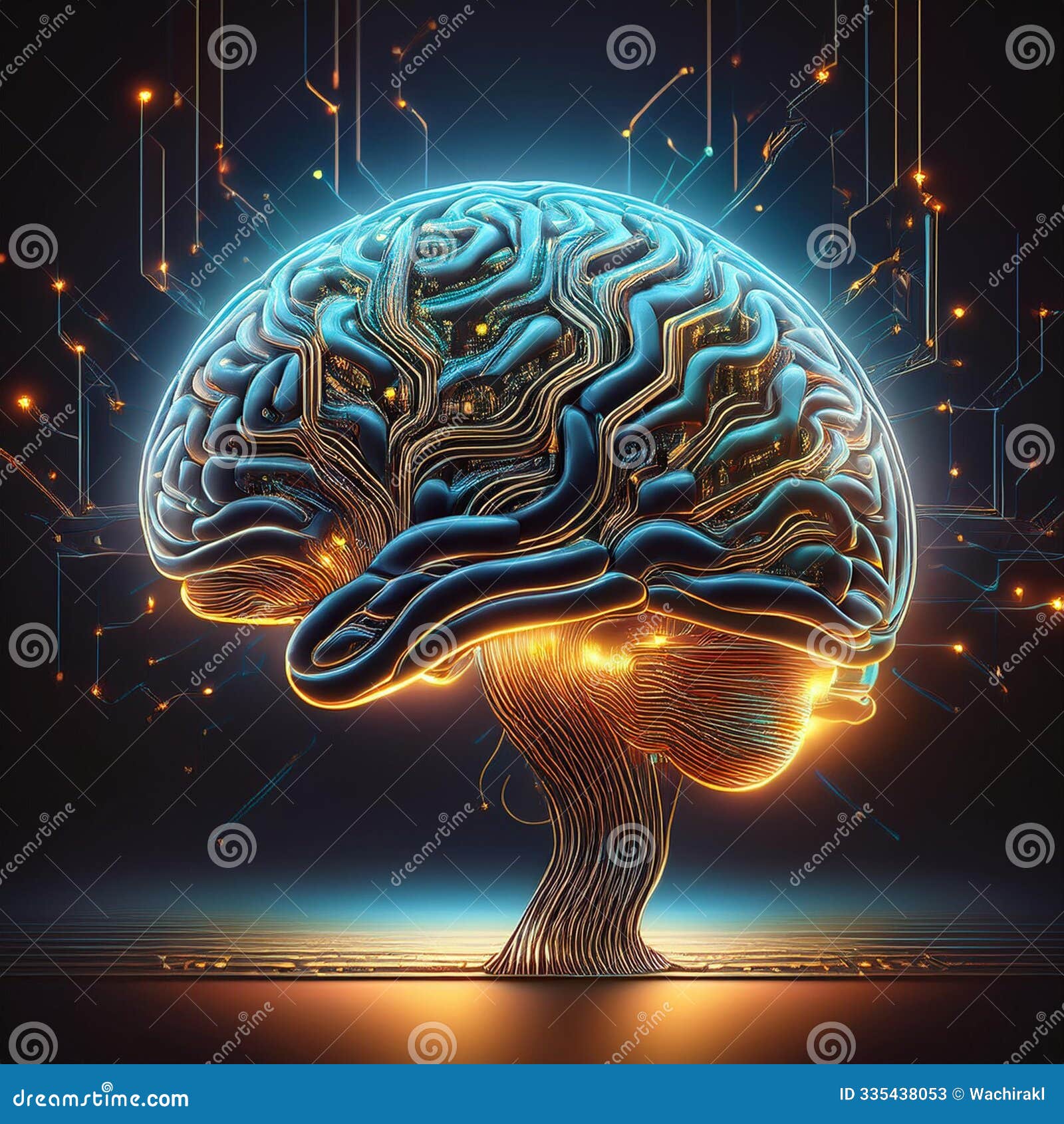 Electronic Brain 13 stock illustration. Illustration of advanced ...