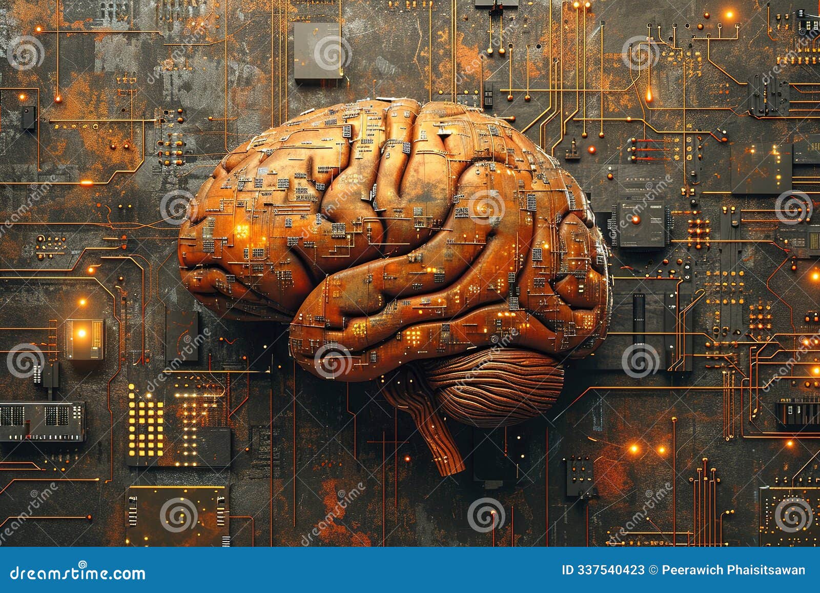 Electronic Brain on the Motherboard or Artificial Intelligence, is the ...