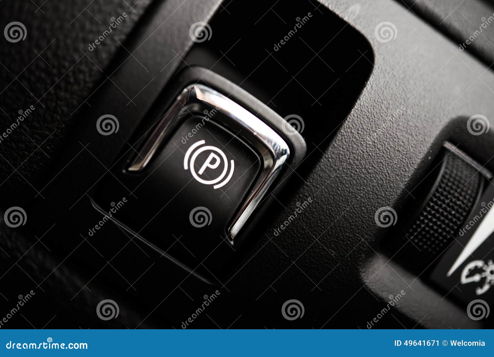 Electronic Brake Button stock image. Image of parking - 49641671