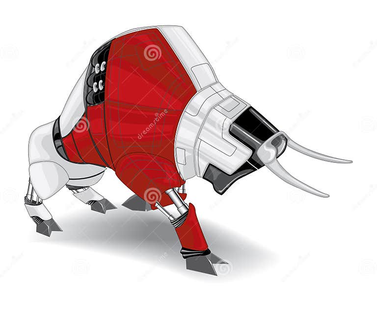 Electronic bull stock vector. Illustration of buttress - 15850428