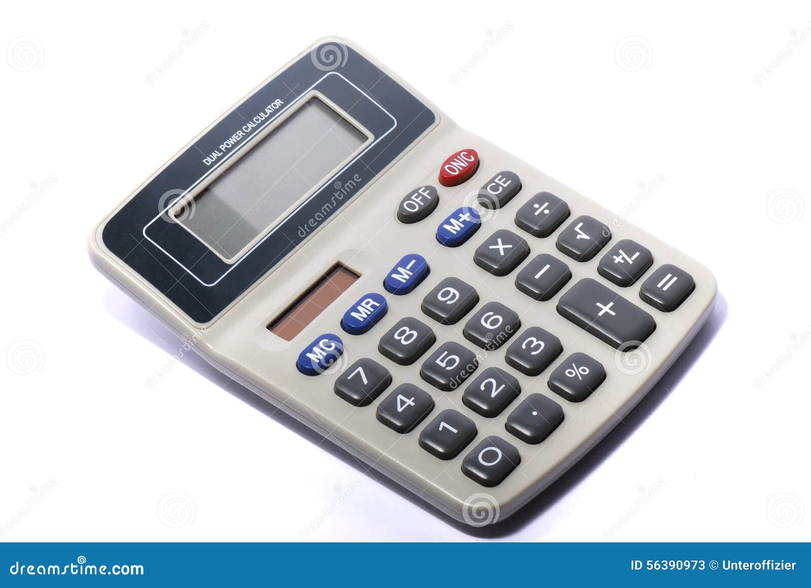Electronic Calculator Against a White Backdrop. Stock Image - Image of ...