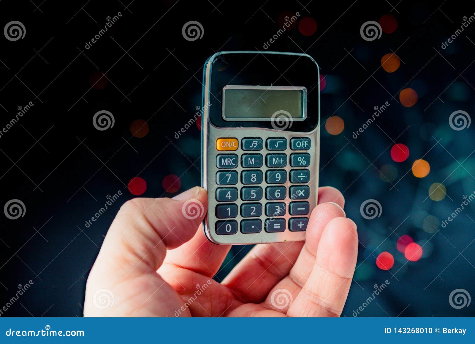 Electronic Calculator Device with Keyboard and Display Stock Photo ...