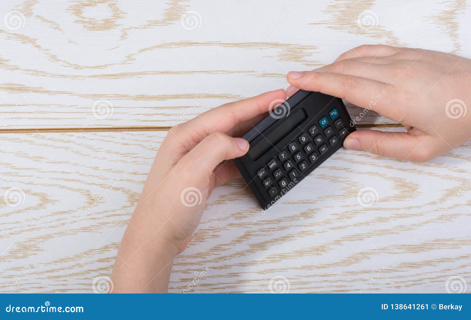 Electronic Calculator Device with Keyboard and Display Stock Image ...