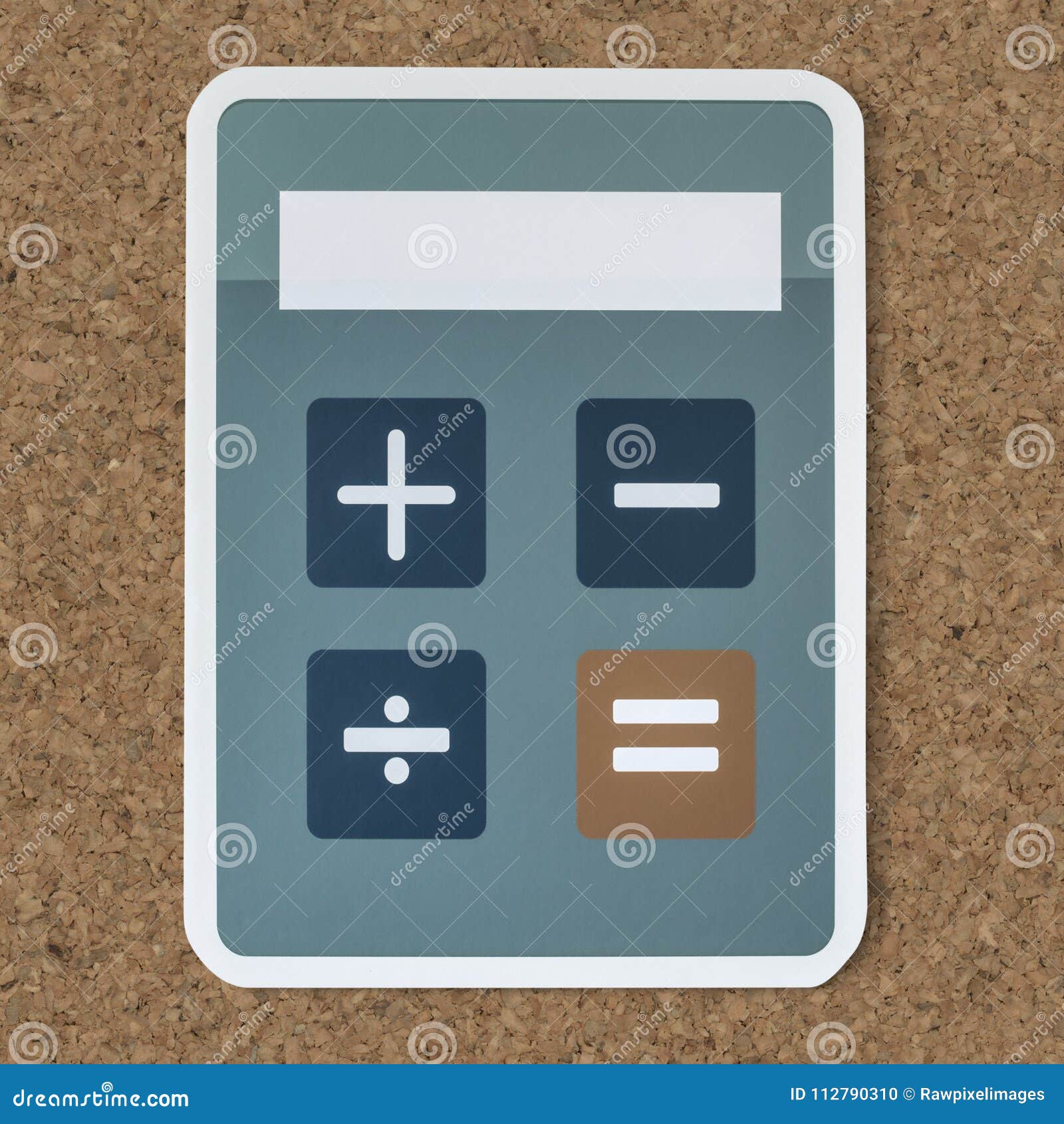 Electronic Calculator with Mathematical Functions Icon Stock Photo ...