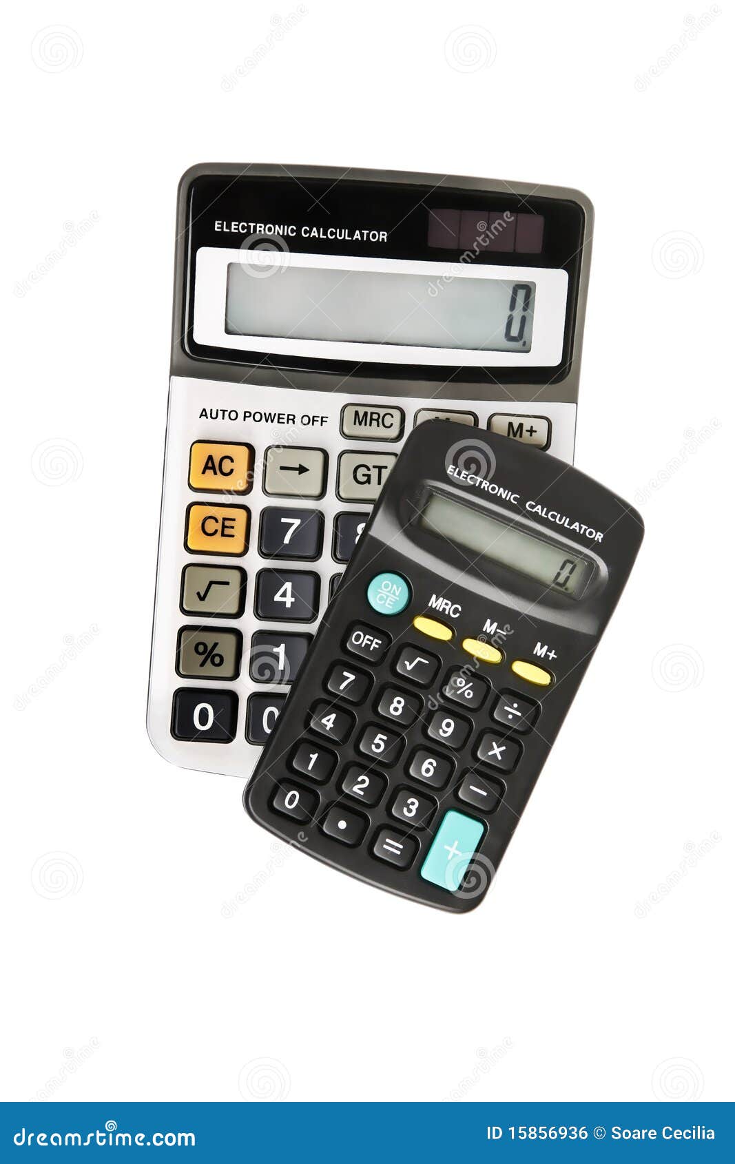 Electronic calculators stock photo. Image of buttons - 15856936