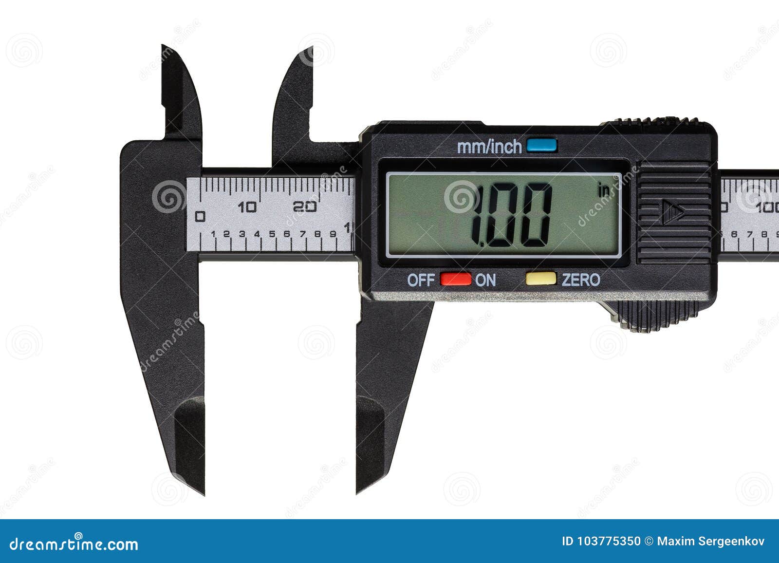 Electronic Caliper Isolated Stock Photo - Image of inch, number: 103775350