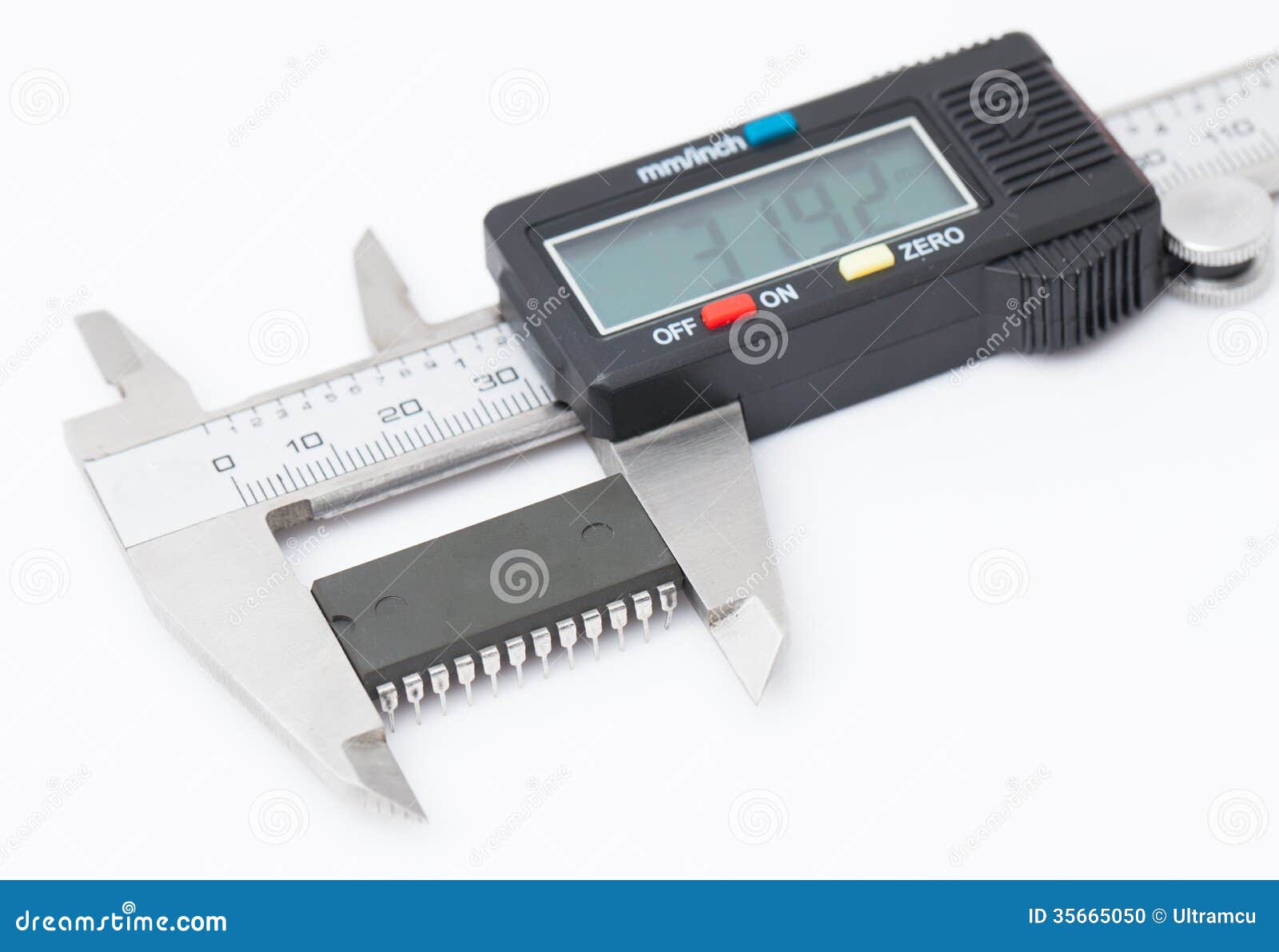 Electronic Caliper Measure IC Stock Photo - Image of engineer ...
