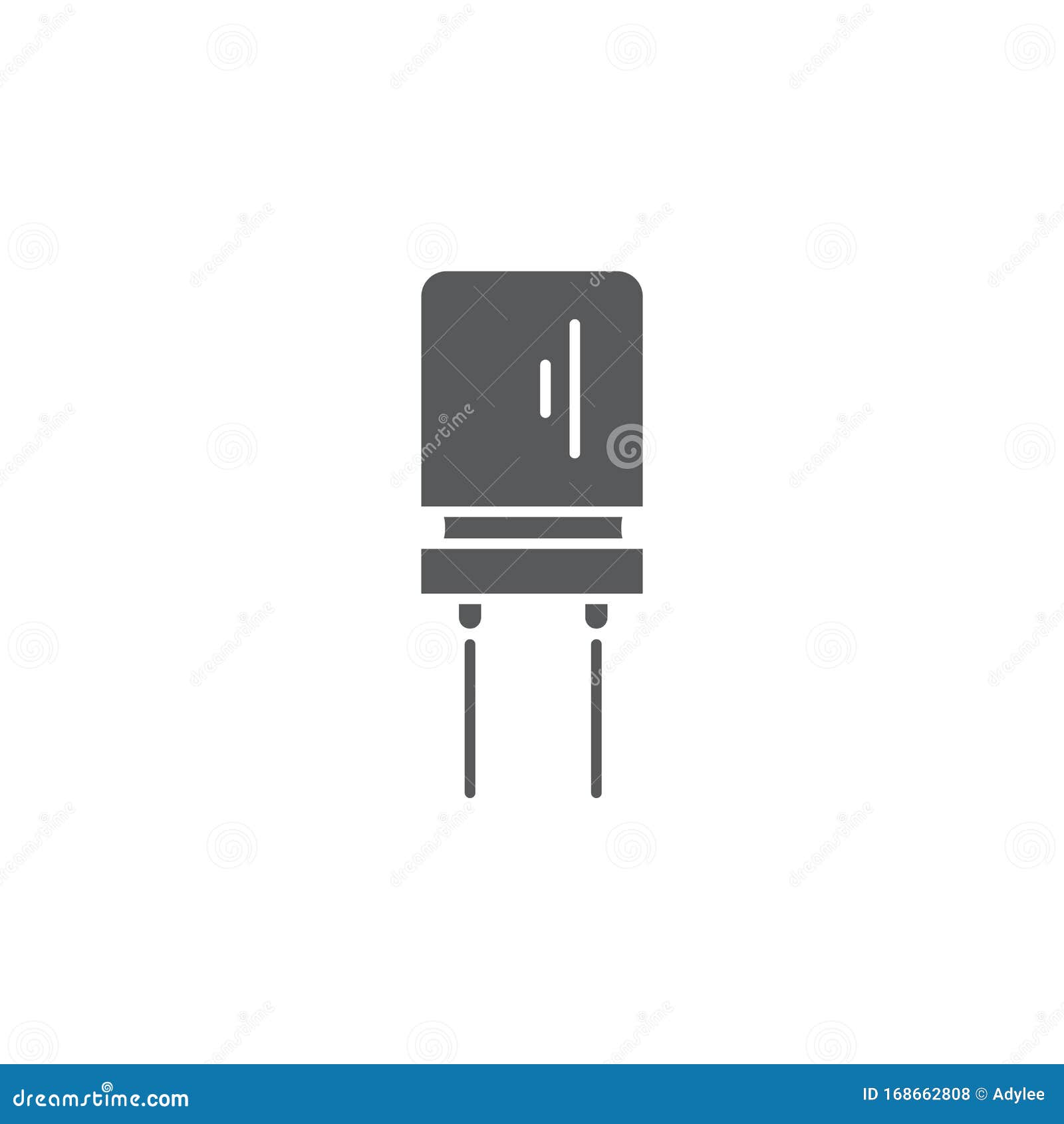 Electronic Capacitor Vector Icon Symbol Isolated On White Background ...