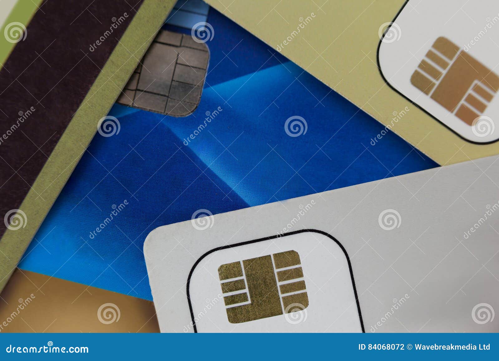 Electronic Cards with Micro Chip Stock Photo - Image of currency ...