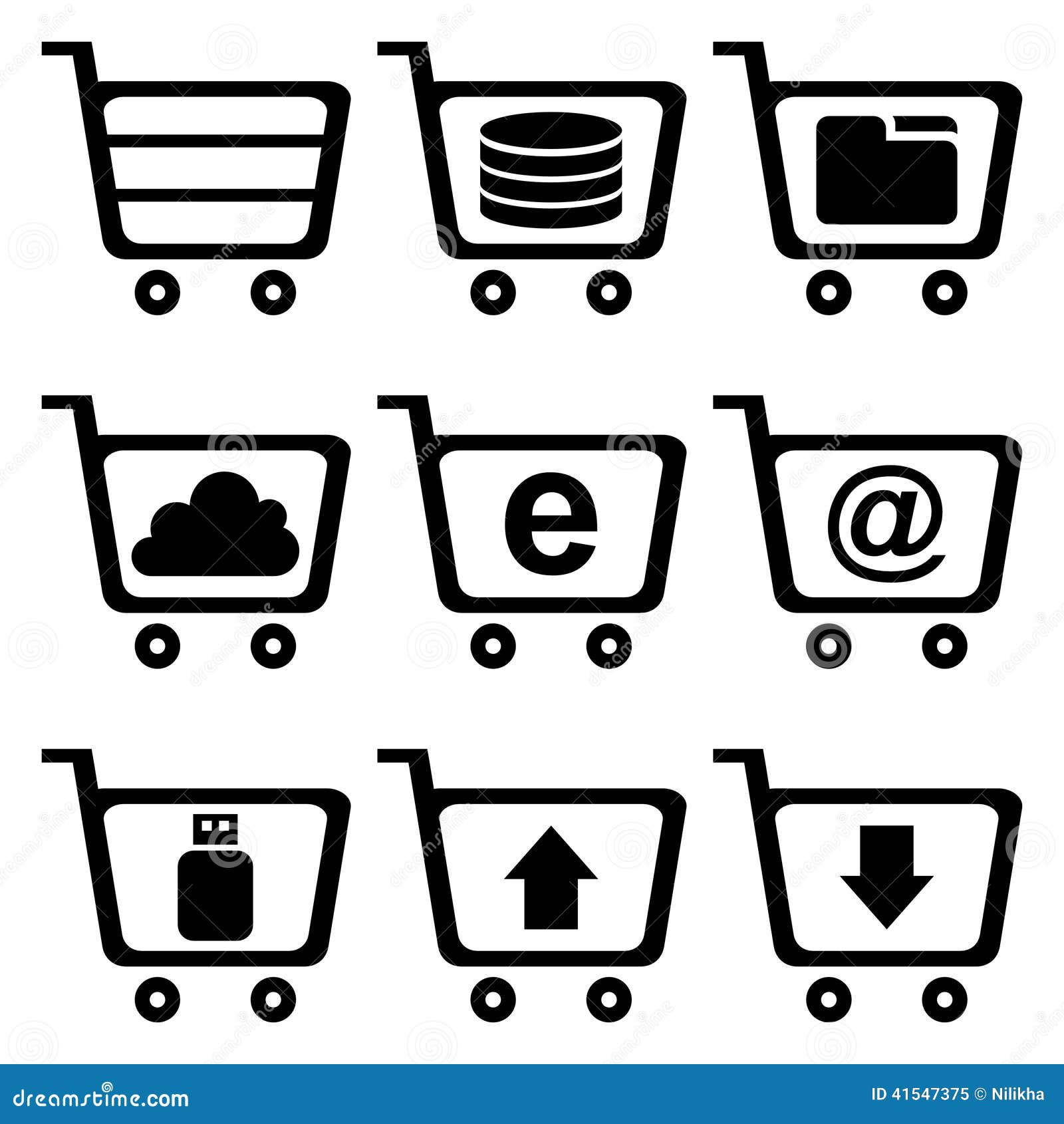 Electronic carts stock illustration. Illustration of store - 41547375