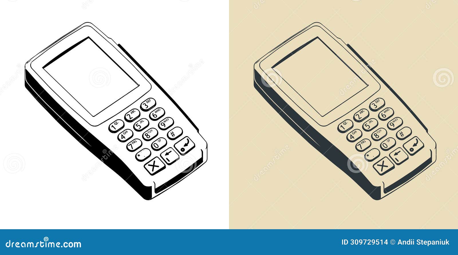 Electronic Cash Terminal Illustrations Stock Vector - Illustration of ...