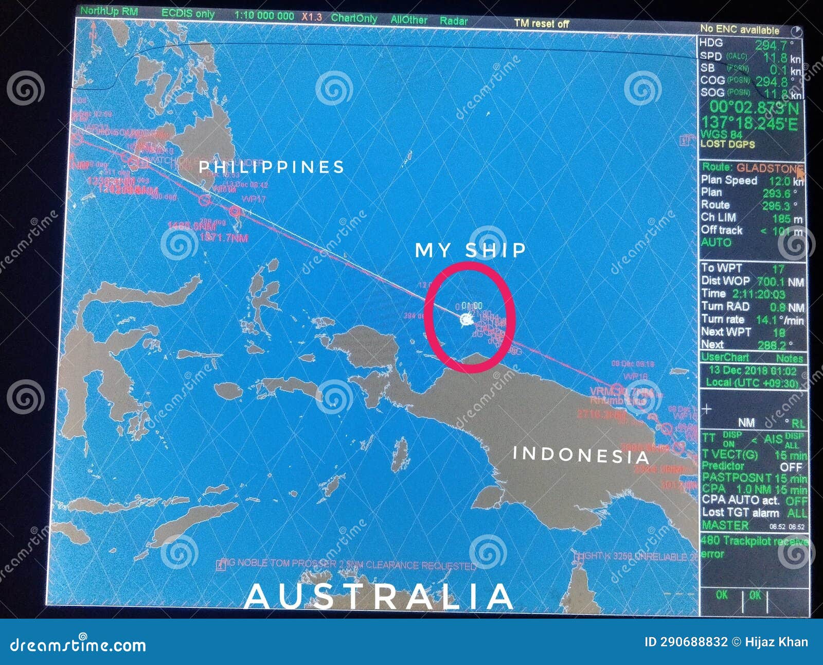 Electronic Chart Display Indicating System Screen View, ECDIS Stock ...