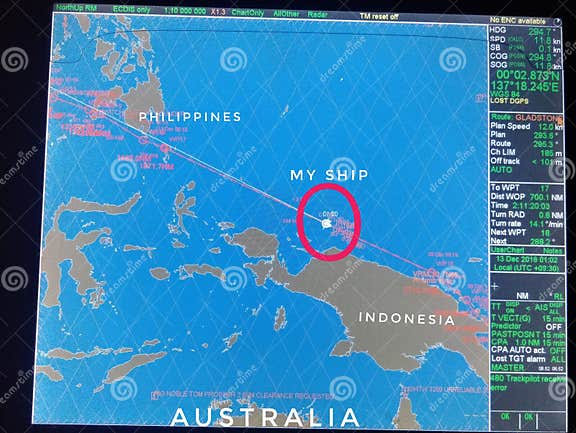 Electronic Chart Display Indicating System Screen View, ECDIS Stock ...
