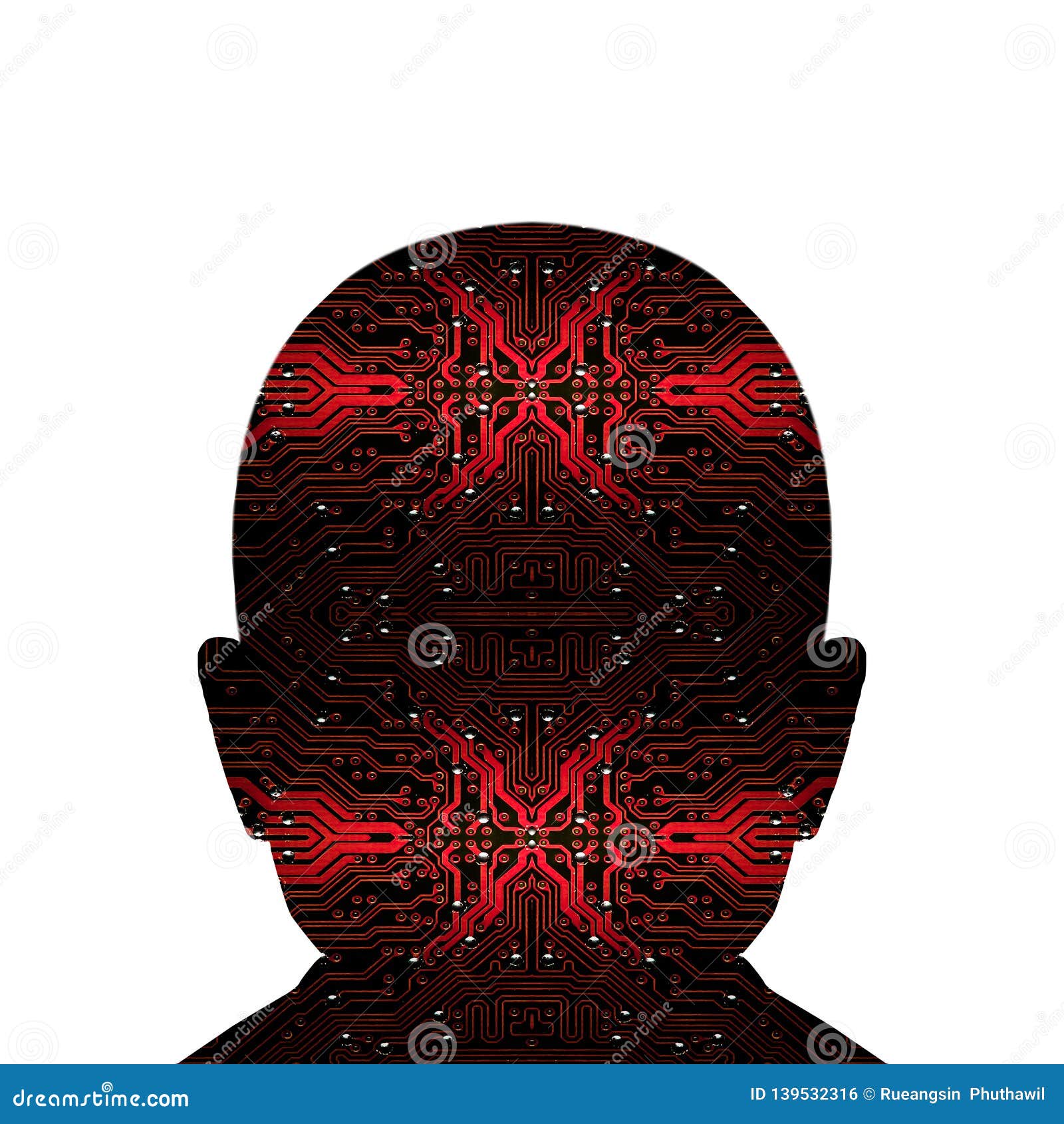 Electronic Child Head Isolated. Stock Photo - Image of equipment ...