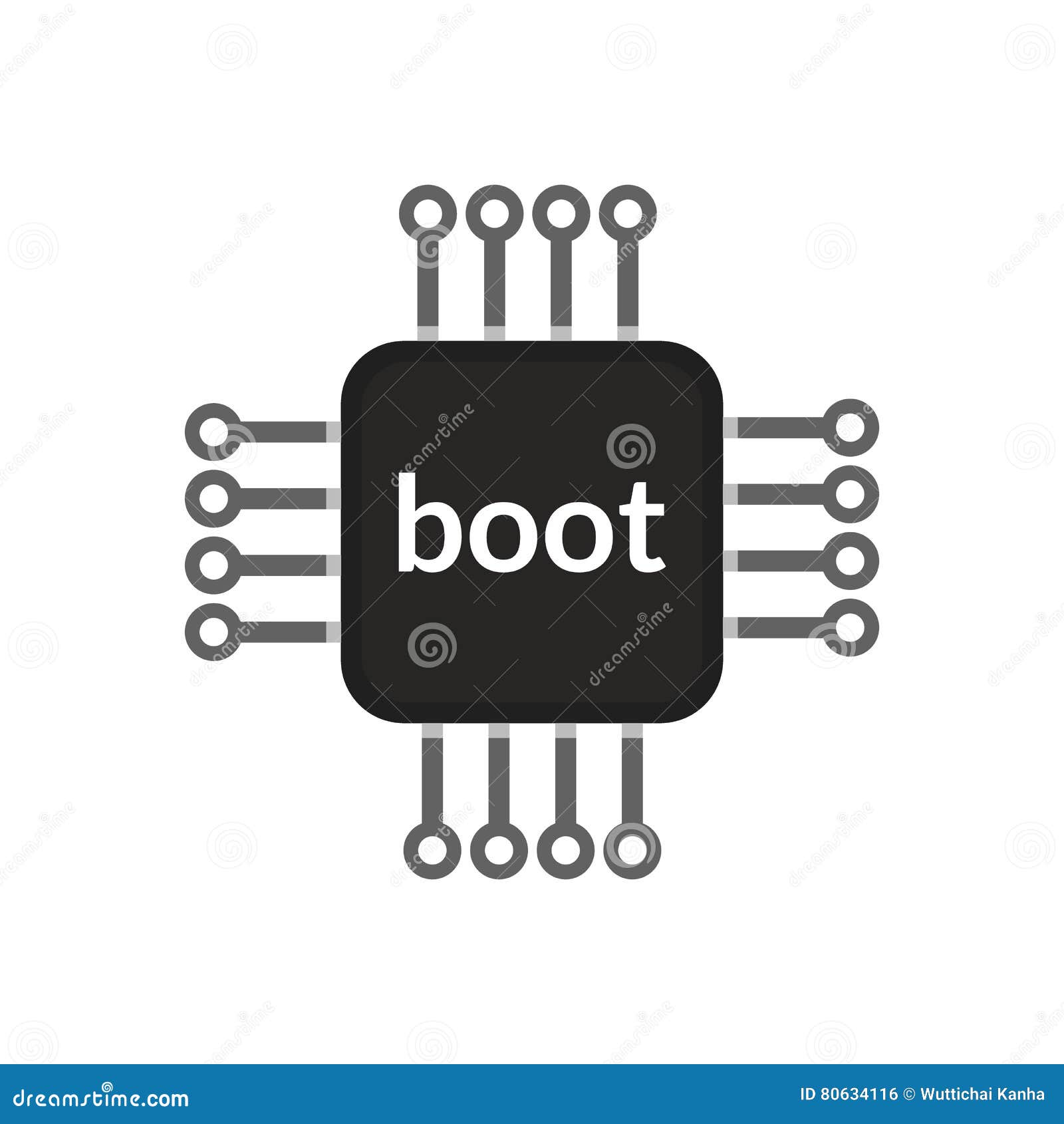 Electronic Chip Boot, Abstract Vector Design by ESP10 Stock Vector ...