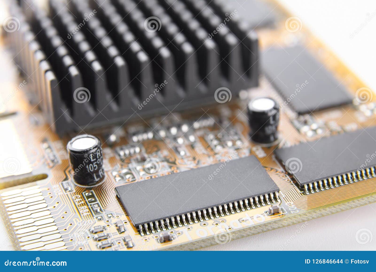 Electronic Chip on a Circuit Board Close-up, Part of Computer Equipment ...