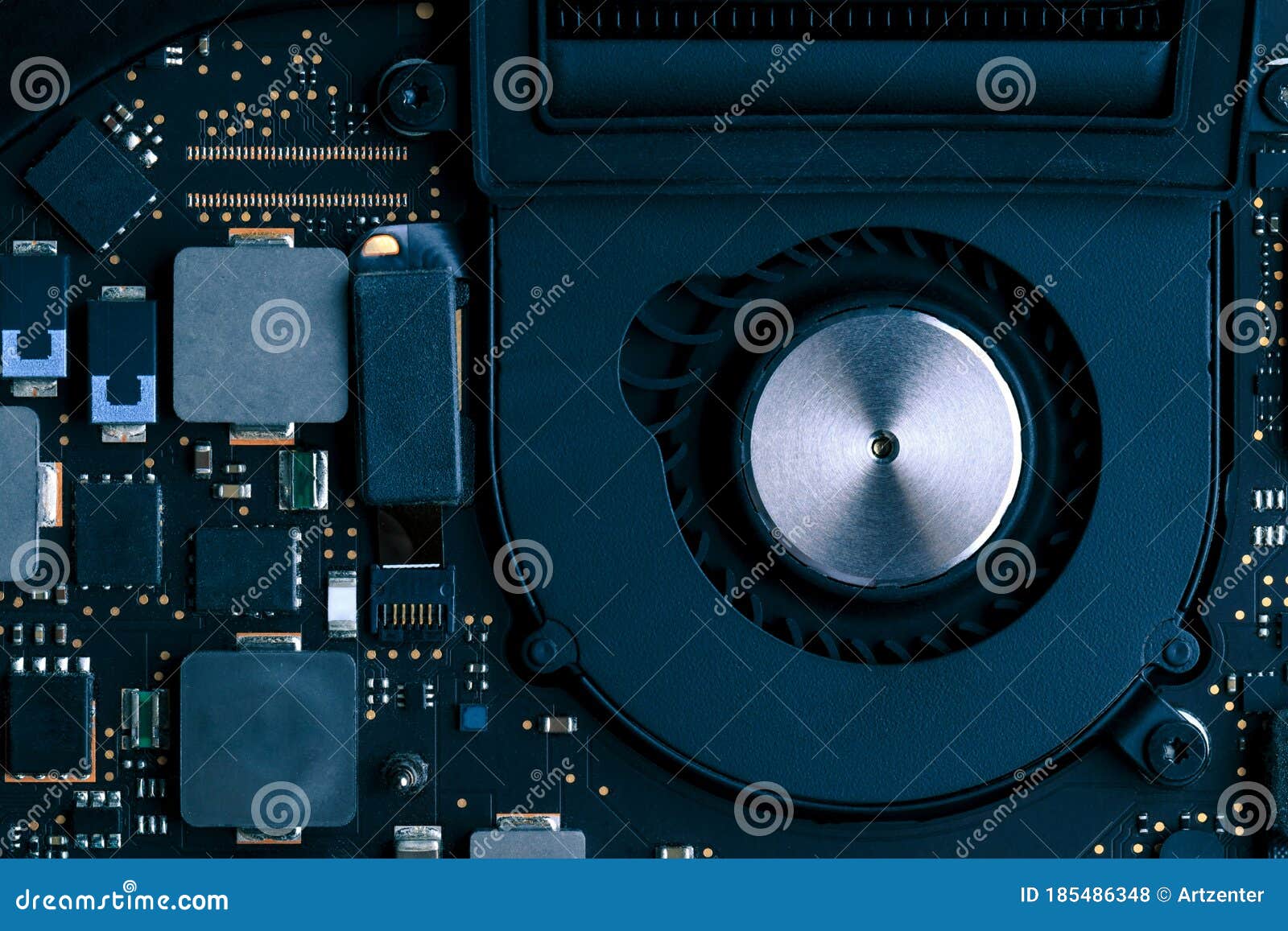 Electronic Chip Component on Black PCB or Printed Circuit Board ...