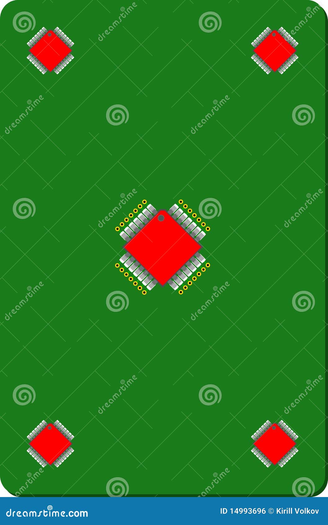 Electronic Chip Design on Card Stock Vector - Illustration of reddish ...