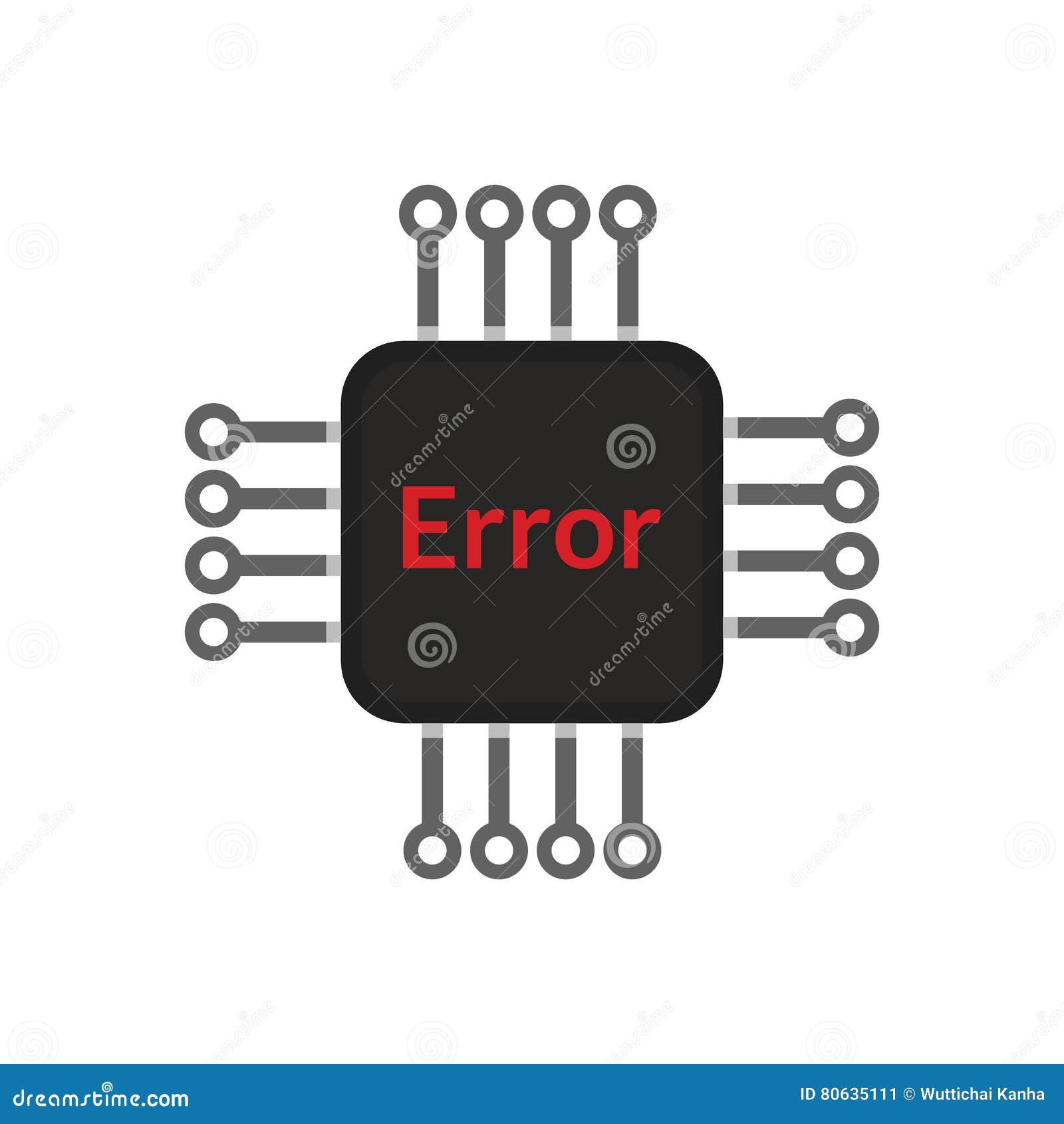 Electronic Chip Error, Abstract Vector Design by ESP10 Stock Vector ...