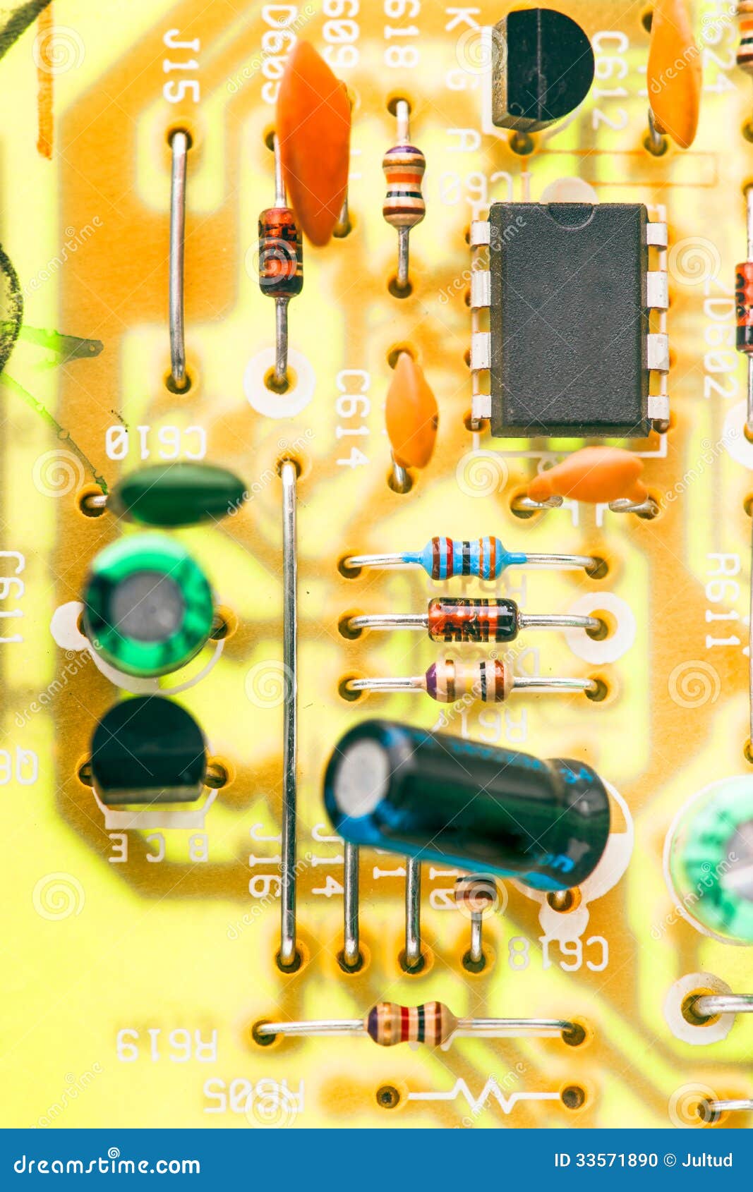 Electronic Chip and Other Components Stock Photo - Image of card ...
