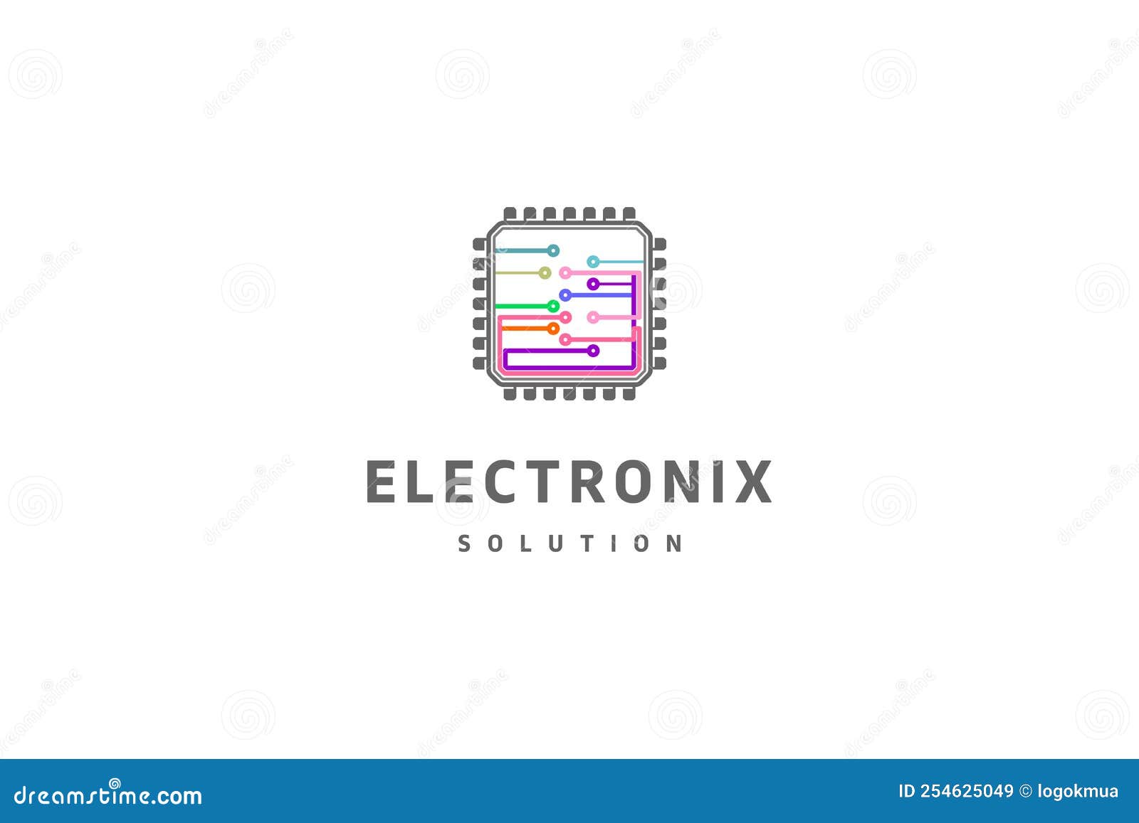 Electronic Chip-scheme Logo Stock Vector - Illustration of font ...