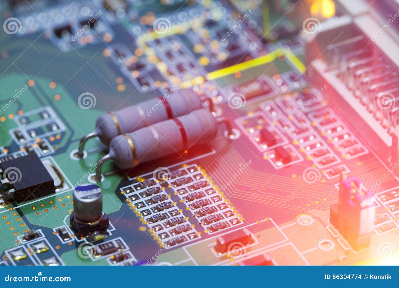 Electronic Chip and Standard Inscriptions of Resistors and Condensers ...