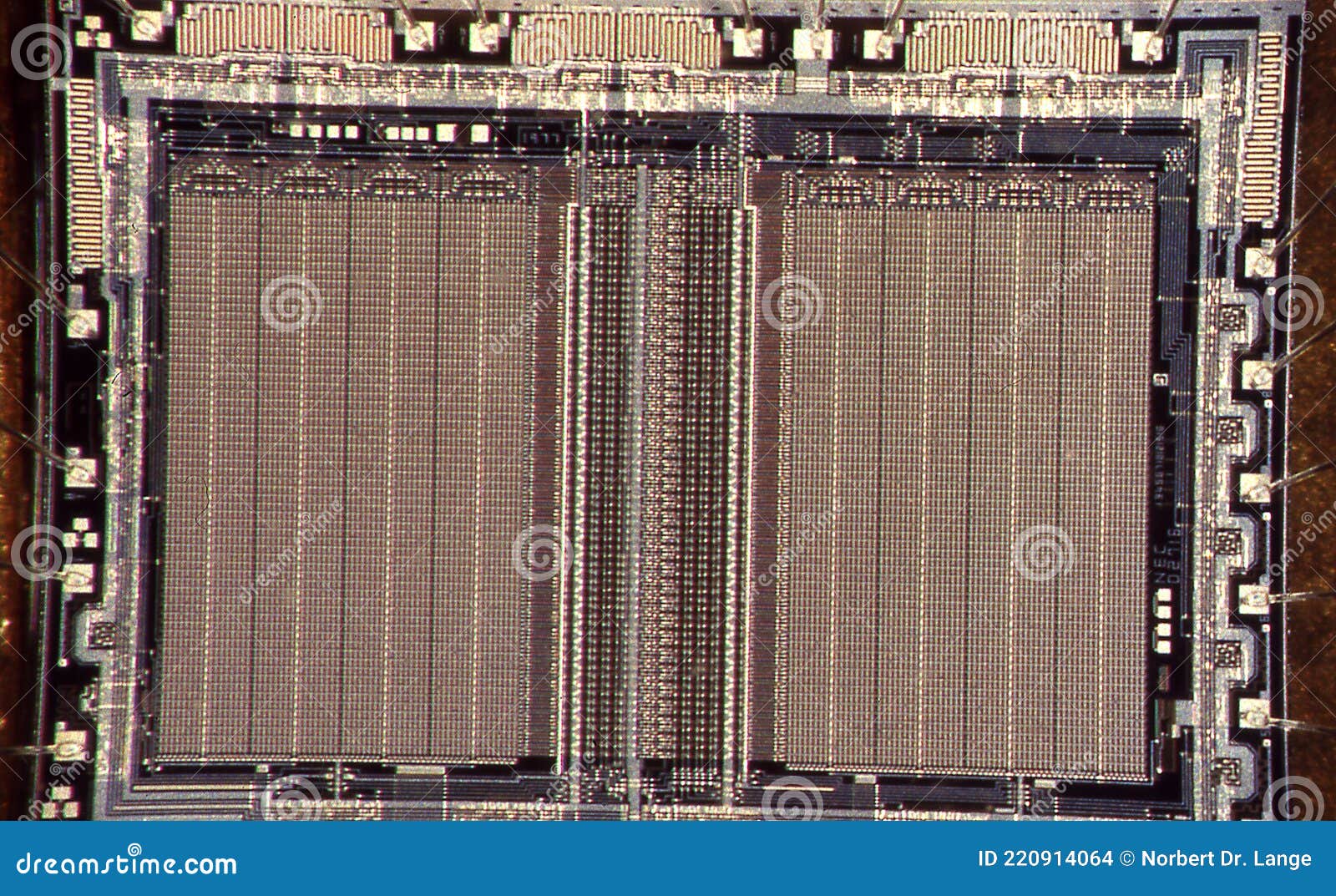 Electronic Chip with Transistors Stock Illustration - Illustration of ...