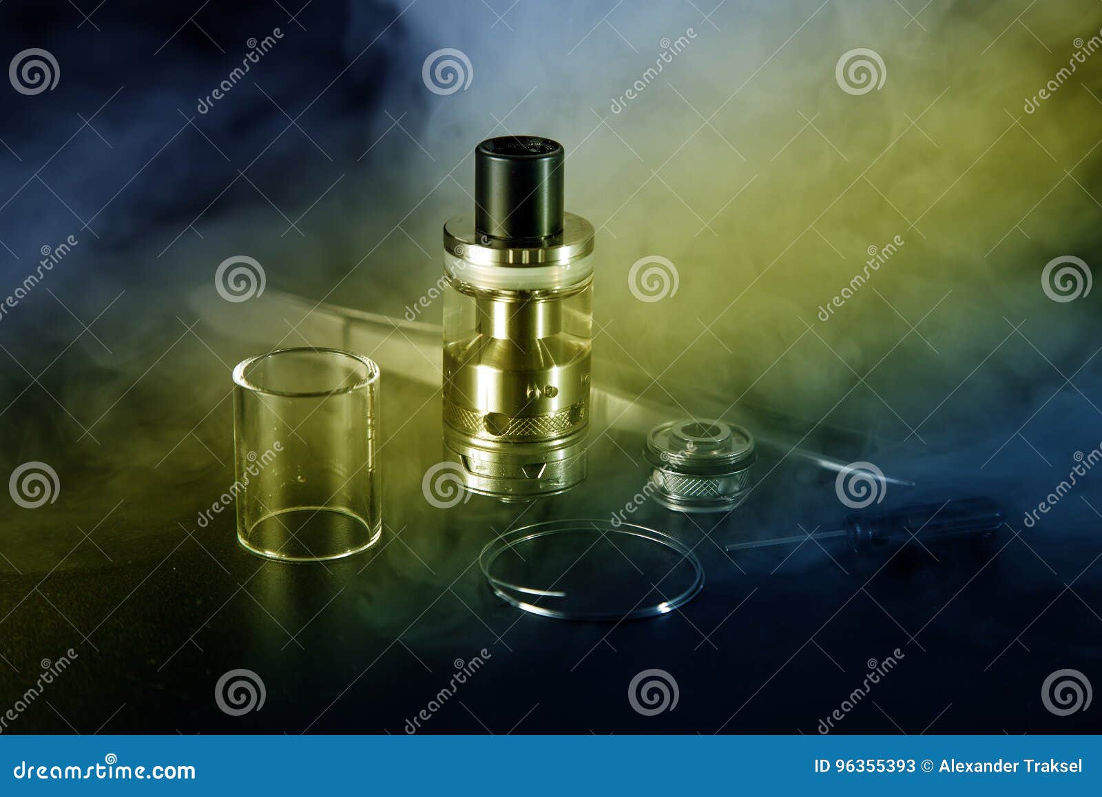 Electronic Cigarette Atomizer in Close Up Stock Image - Image of vaping ...