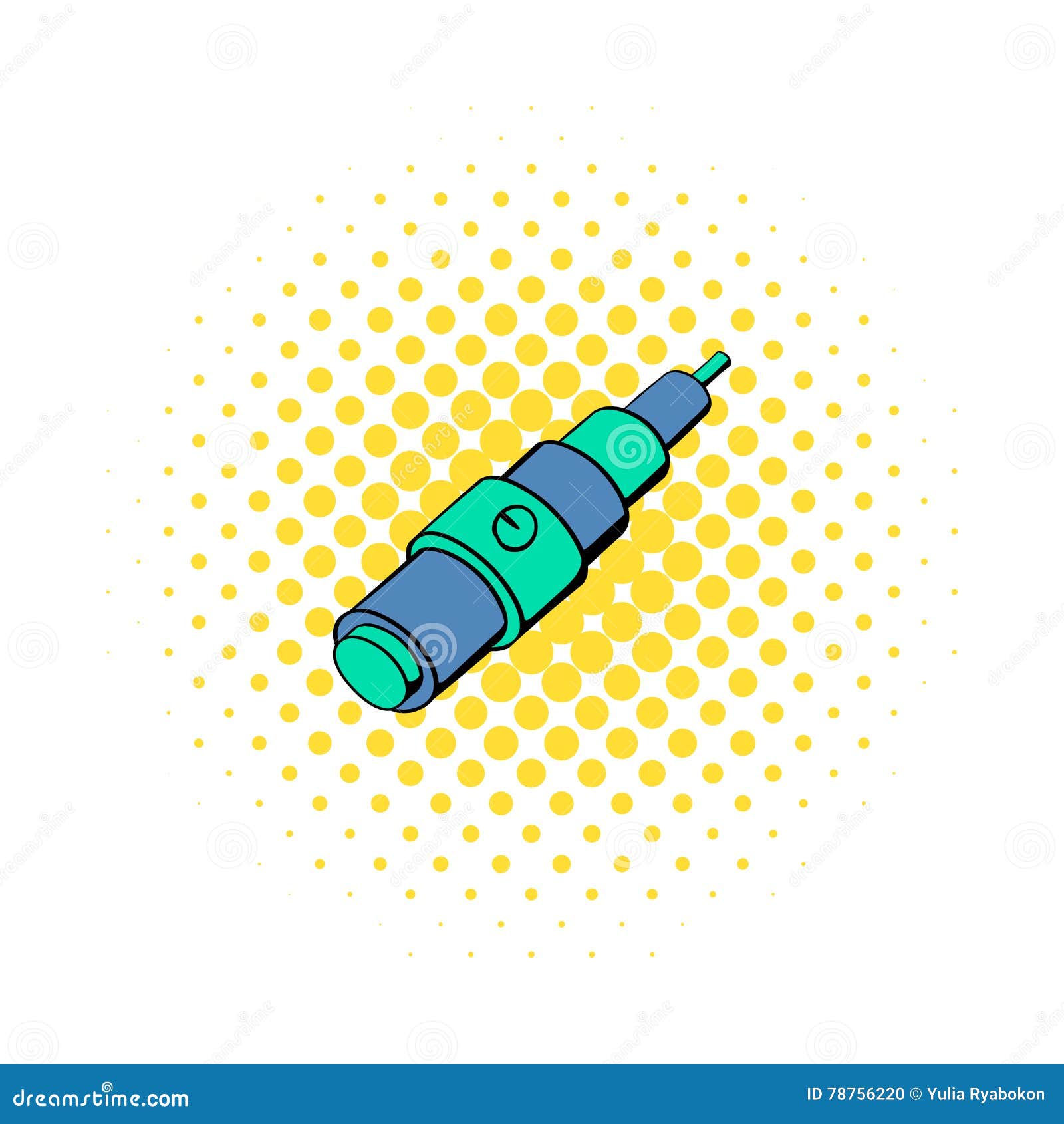 Electronic Cigarette Atomizer Icon, Comics Style Stock Vector ...